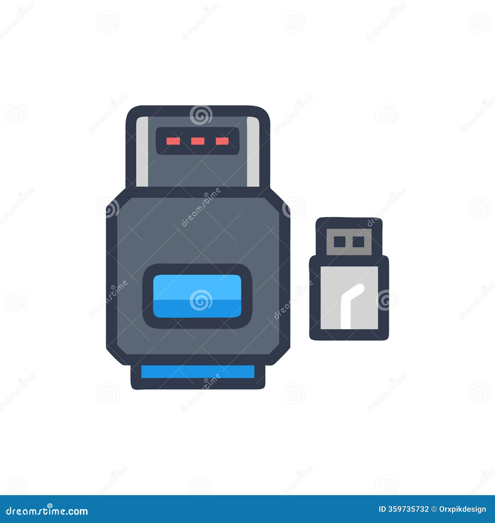 Unique Flash Memory Card Reader Electrical Icon Stock Illustration ...
