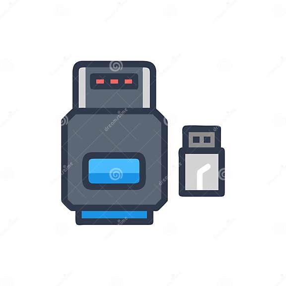 Unique Flash Memory Card Reader Electrical Icon Stock Illustration ...