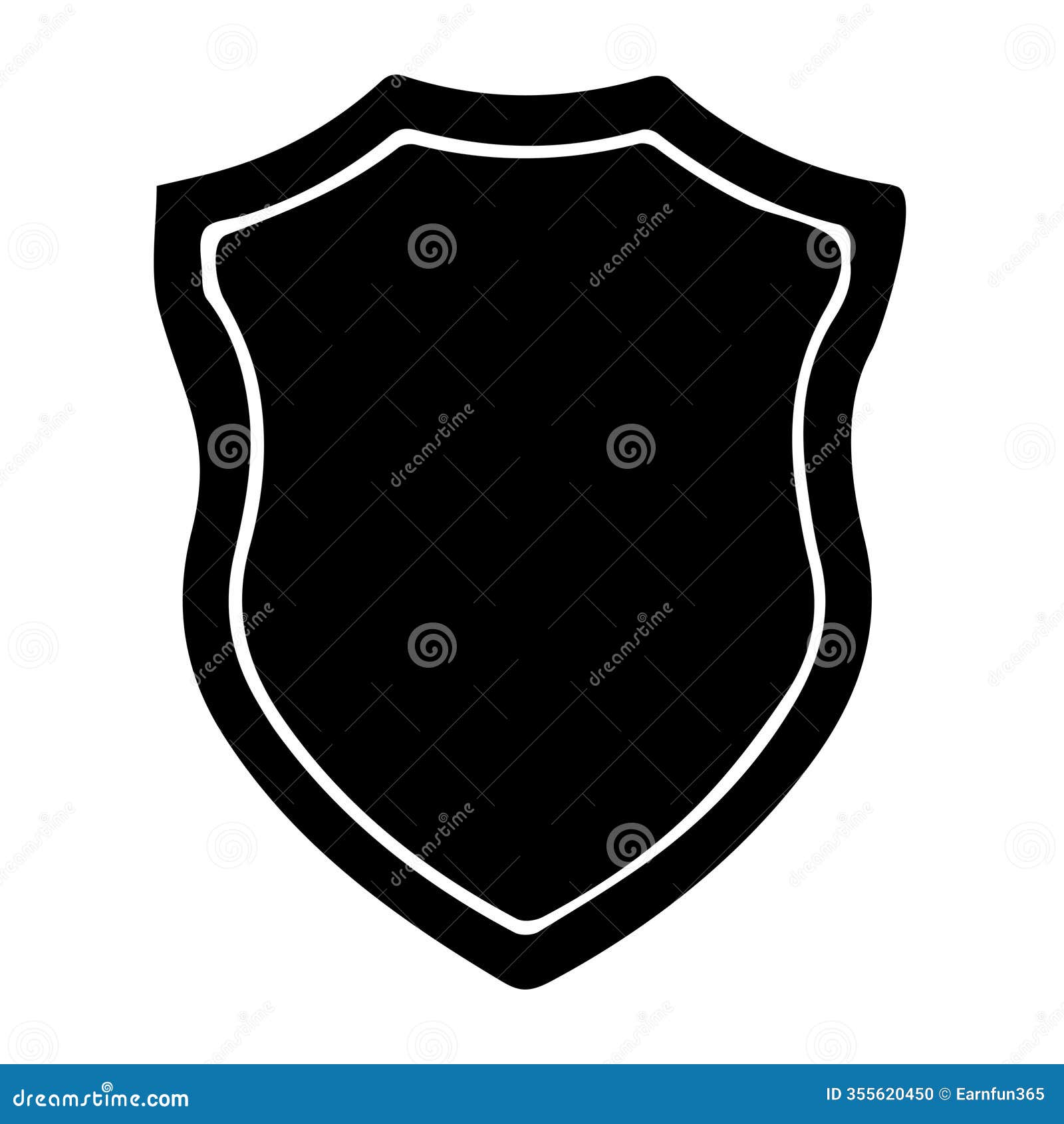 A Unique Flat Icon of Shield, Vector Silhouette Illustration. Stock ...