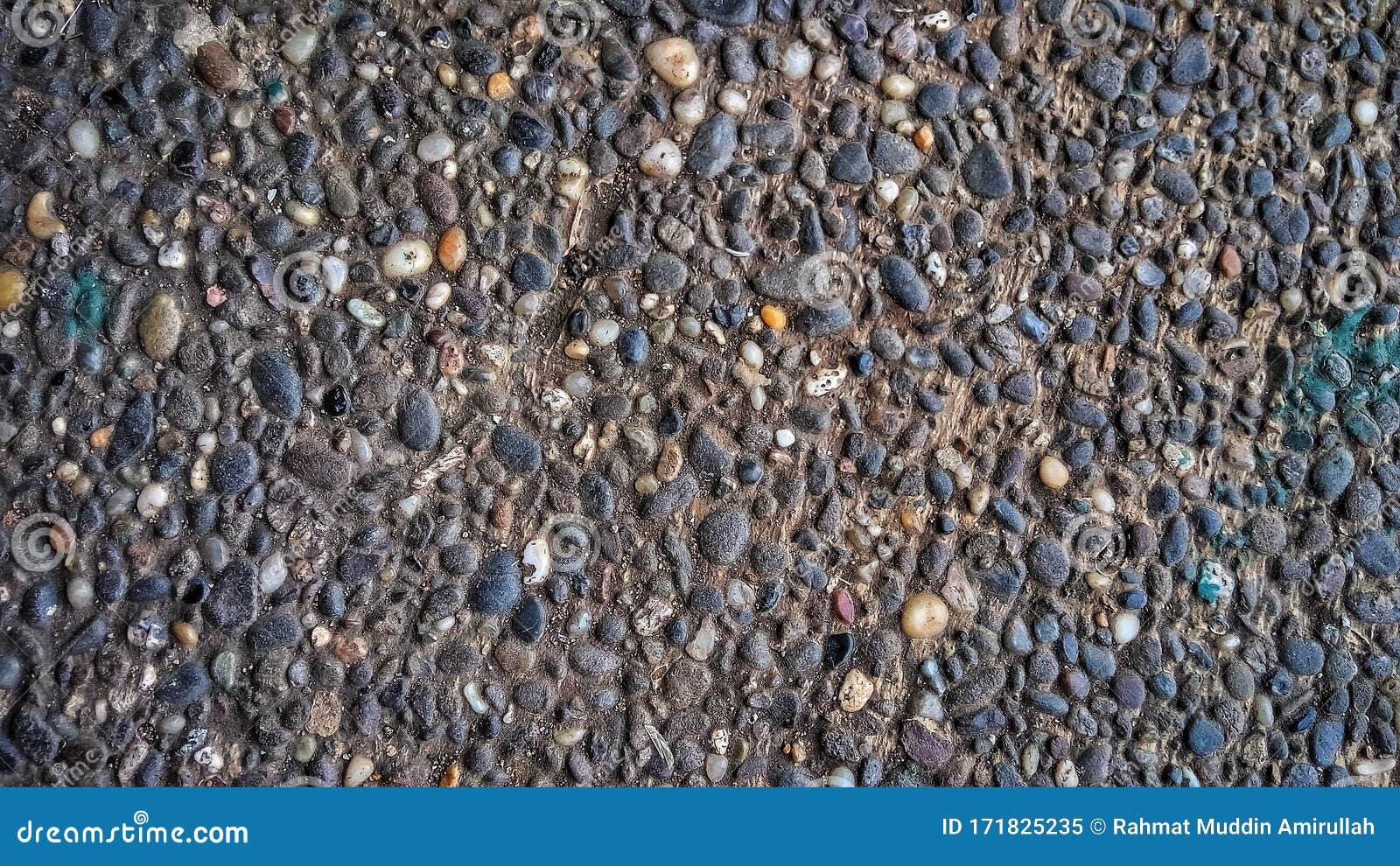 Unique Floor Made of Small Stones. Stock Image - Image of street ...