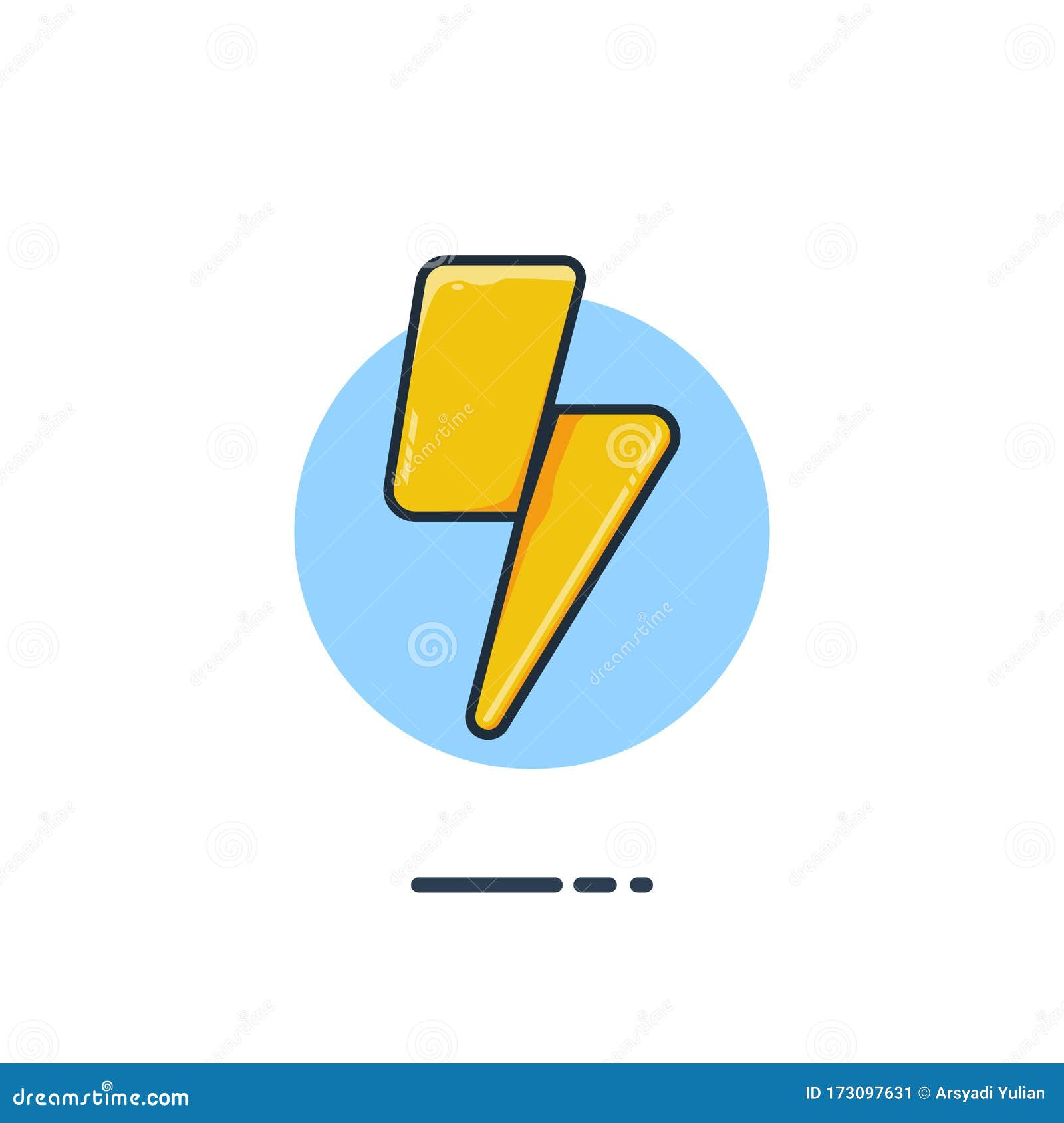 Unique Flying Fast Lightning Bolt Flat Badge Icon Vector for Website ...