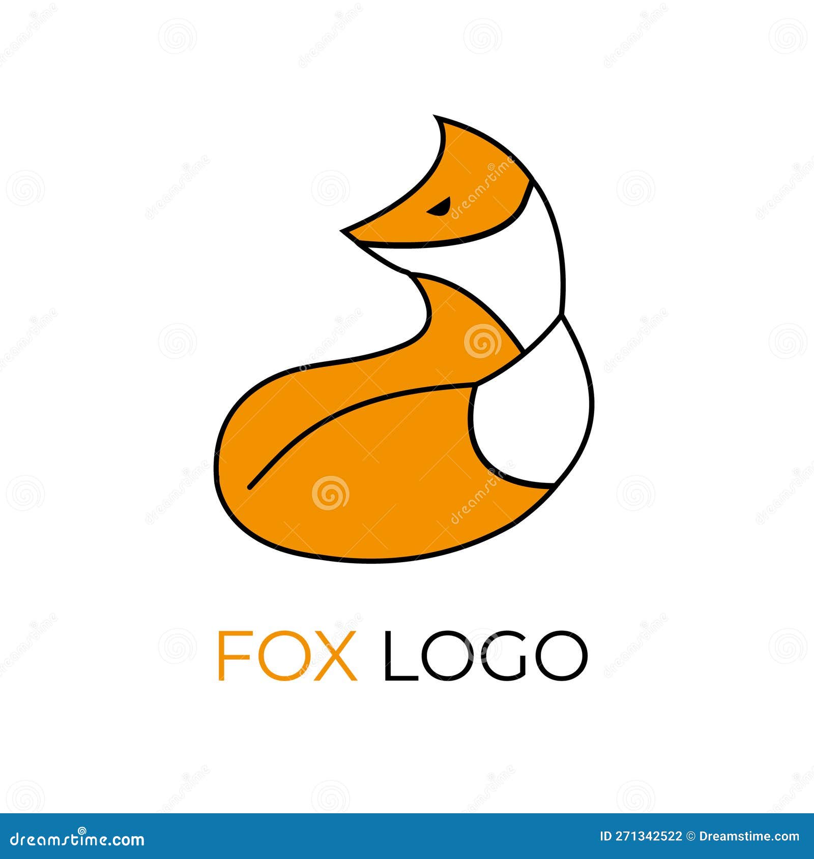 Unique Fox Logo Design, Vector Stock Illustration - Illustration of ...