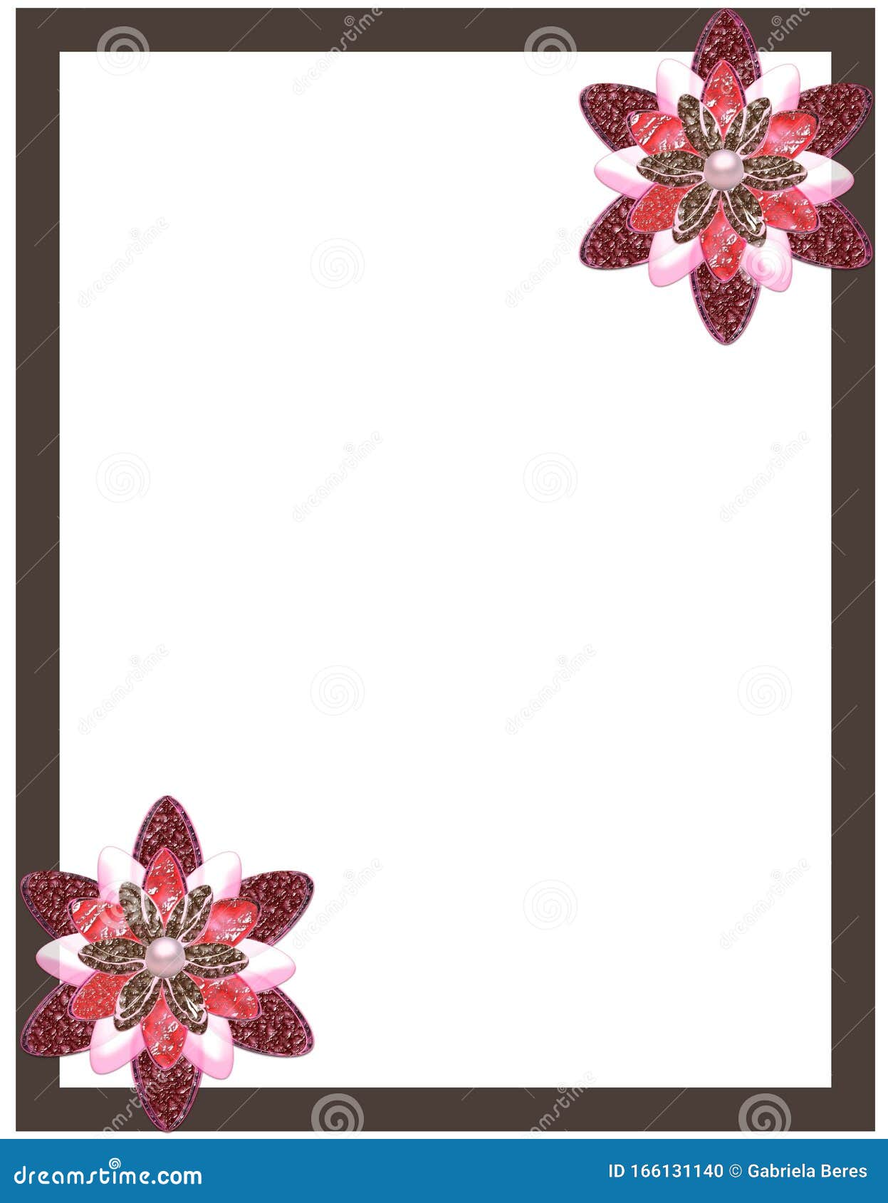 Unique Frame with Flowers Decoration. Stock Illustration - Illustration ...