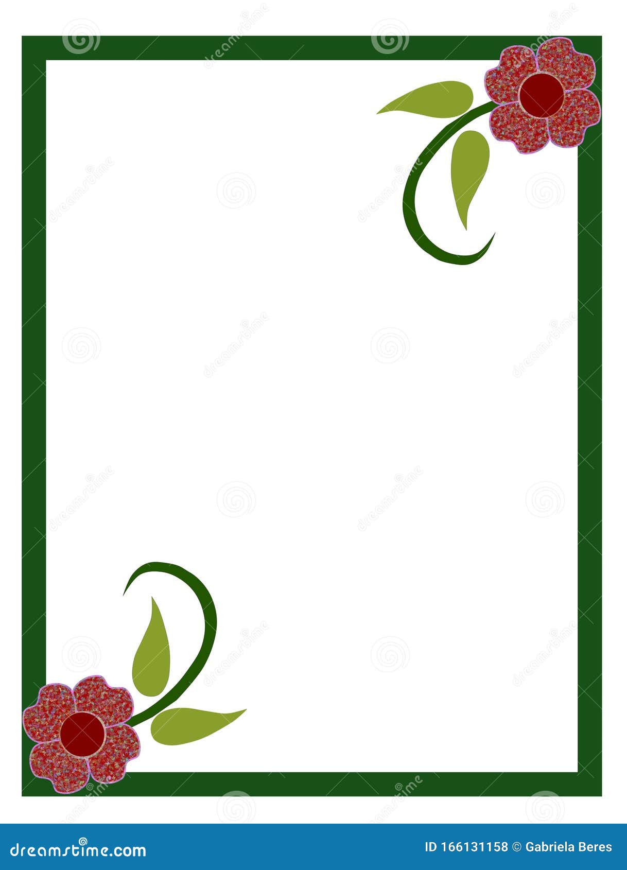 Unique Frame with Flowers Decoration. Stock Illustration - Illustration ...