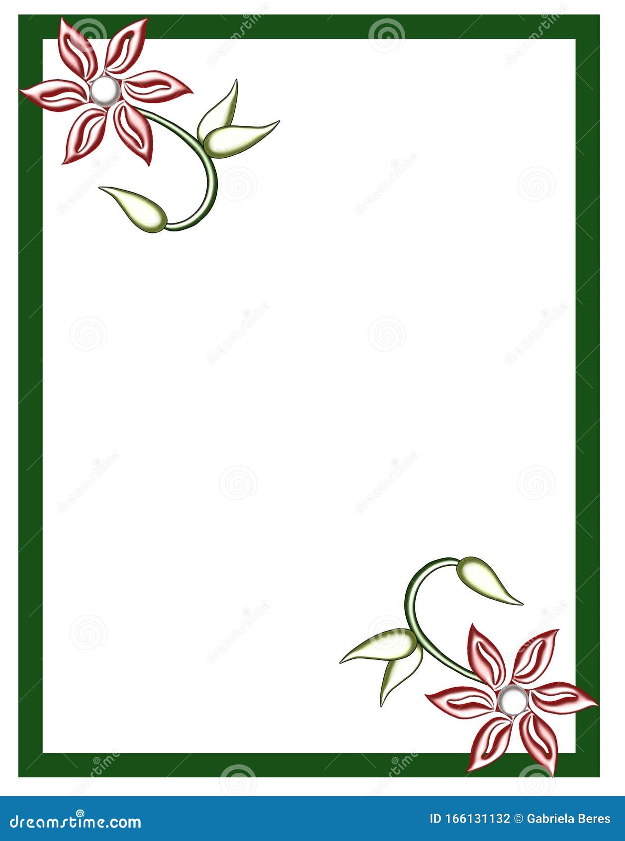 Unique Frame with Flowers Decoration. Stock Illustration - Illustration ...