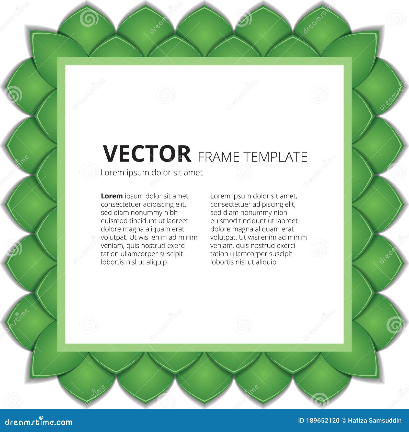 Unique Frame. Vector Illustration Decorative Design Stock Vector ...