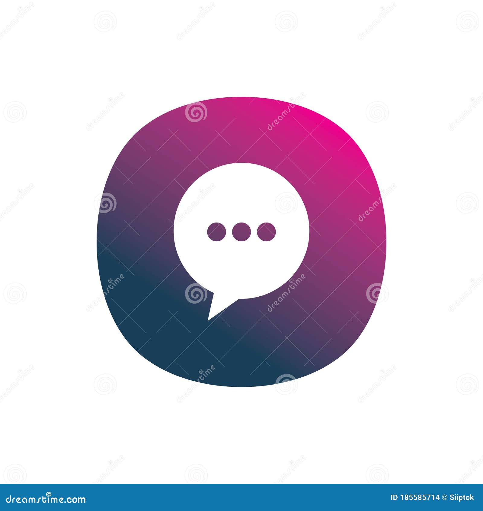 Rounded Color Chat Logo Design Stock Illustration - Illustration of ...