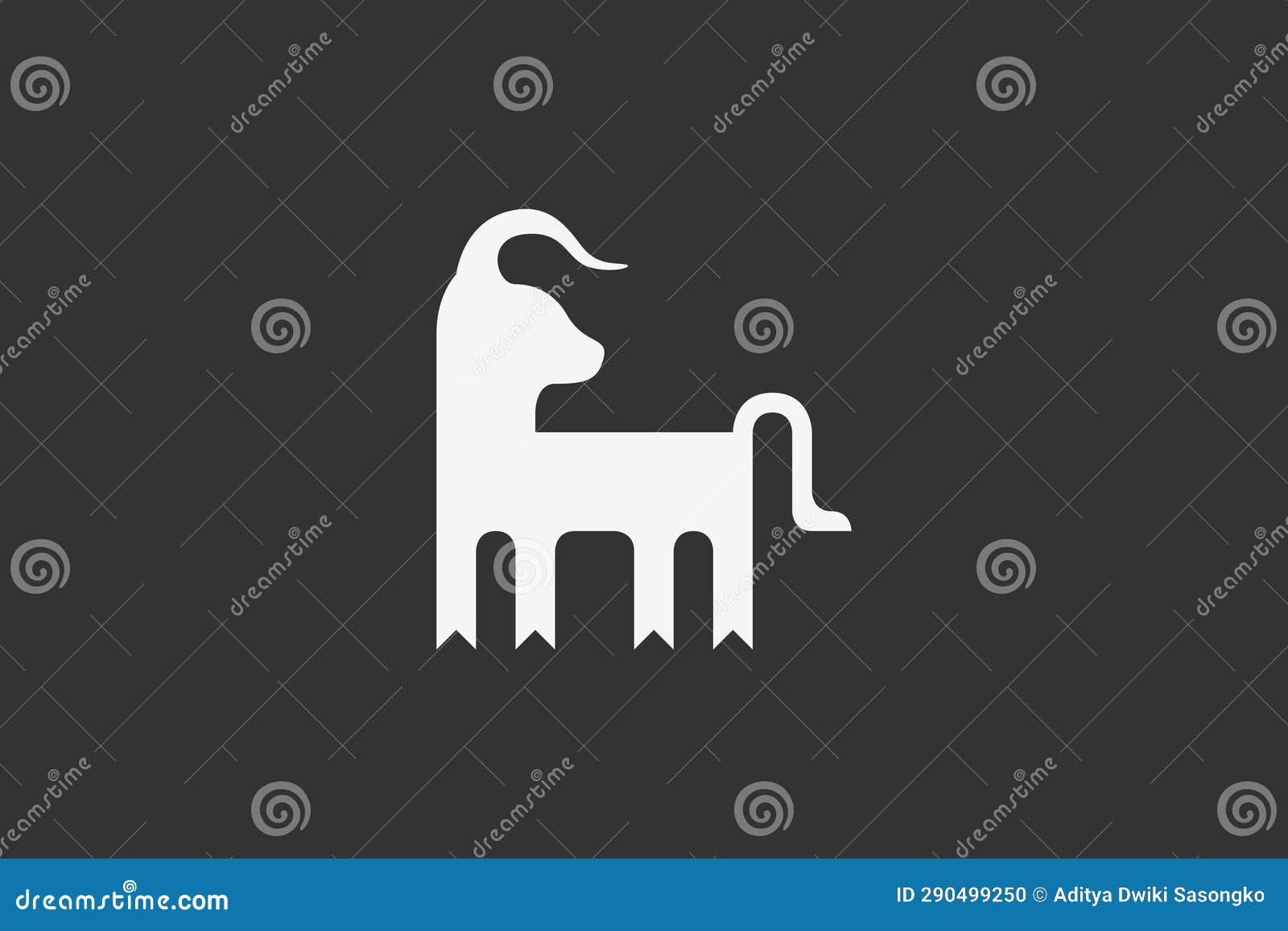 Unique Fun Bull Silhouette Logo Stock Vector - Illustration of horned ...