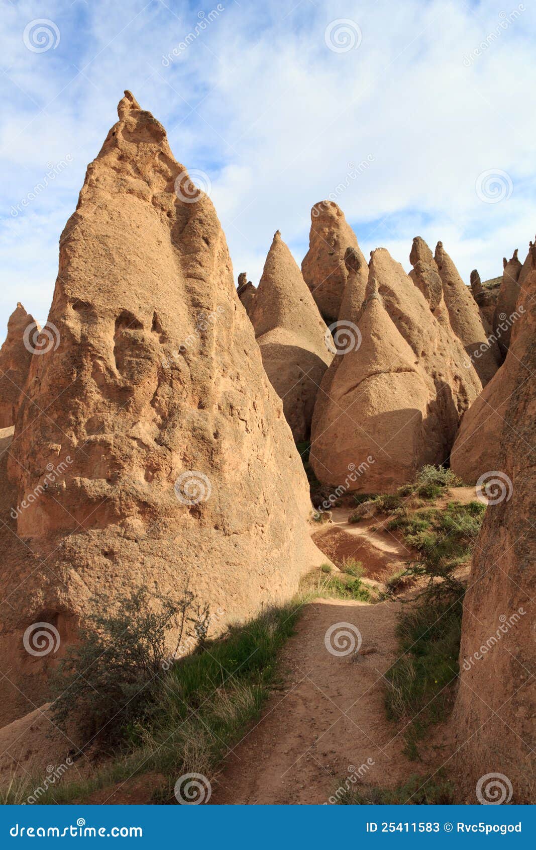 Unique Geological Formations, Cappadocia Stock Image - Image of cave ...