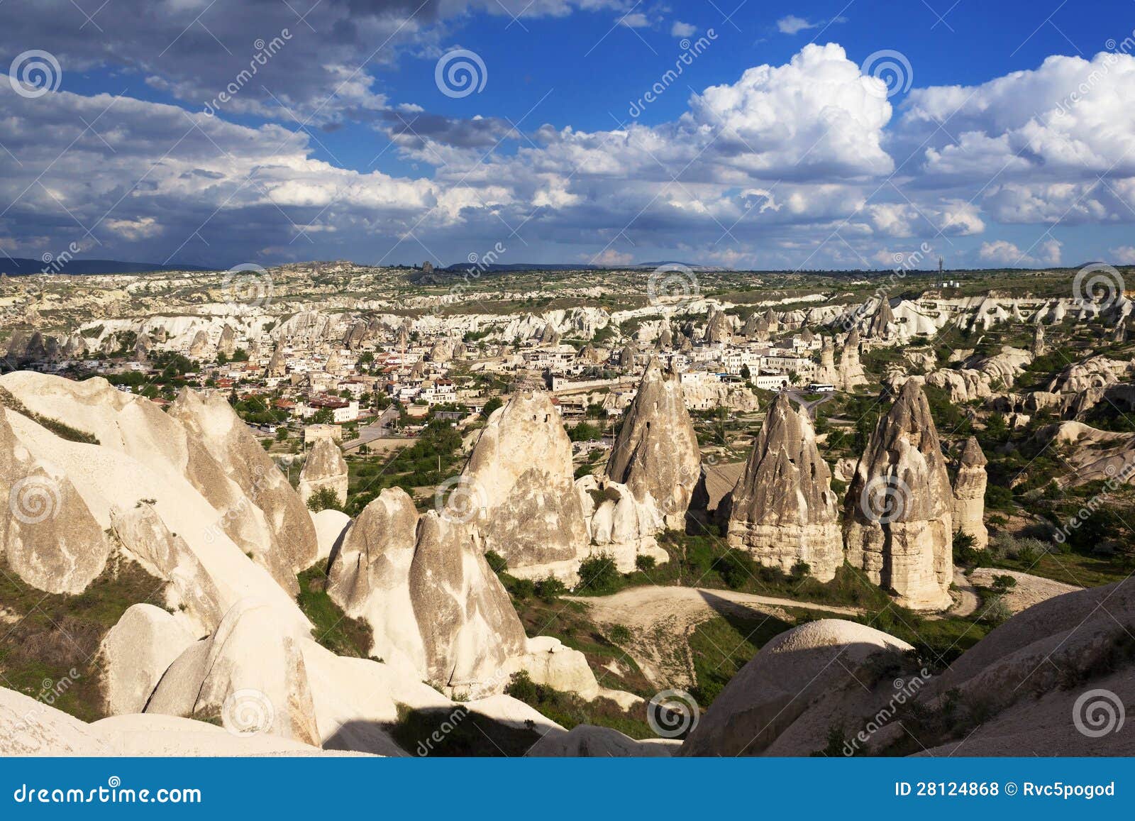 Unique Geological Formations, Cappadocia Stock Photo - Image of church ...
