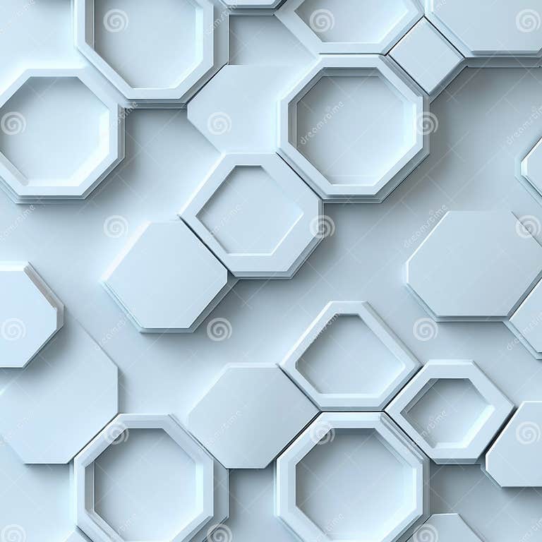 Unique Geometric Hexagonal Patterns Create a Modern Three Dimensional Wall Design in a Sleek ...