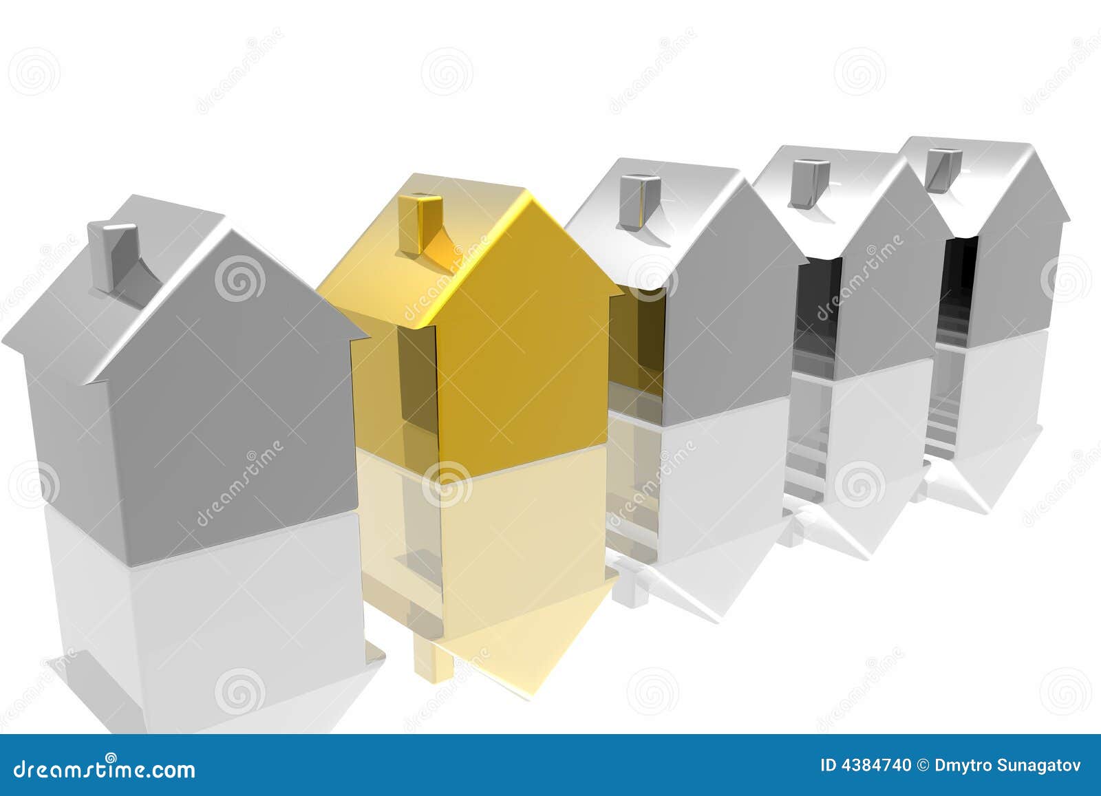 Unique golden house stock illustration. Illustration of residence - 4384740