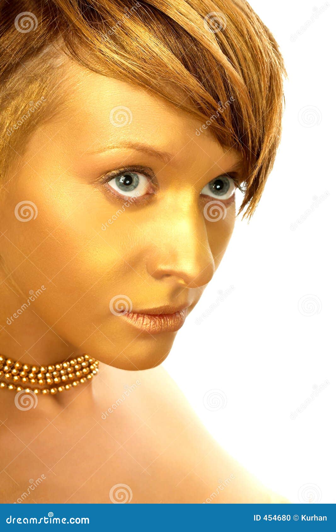 Unique golden lady. stock photo. Image of glamour, lady - 454680