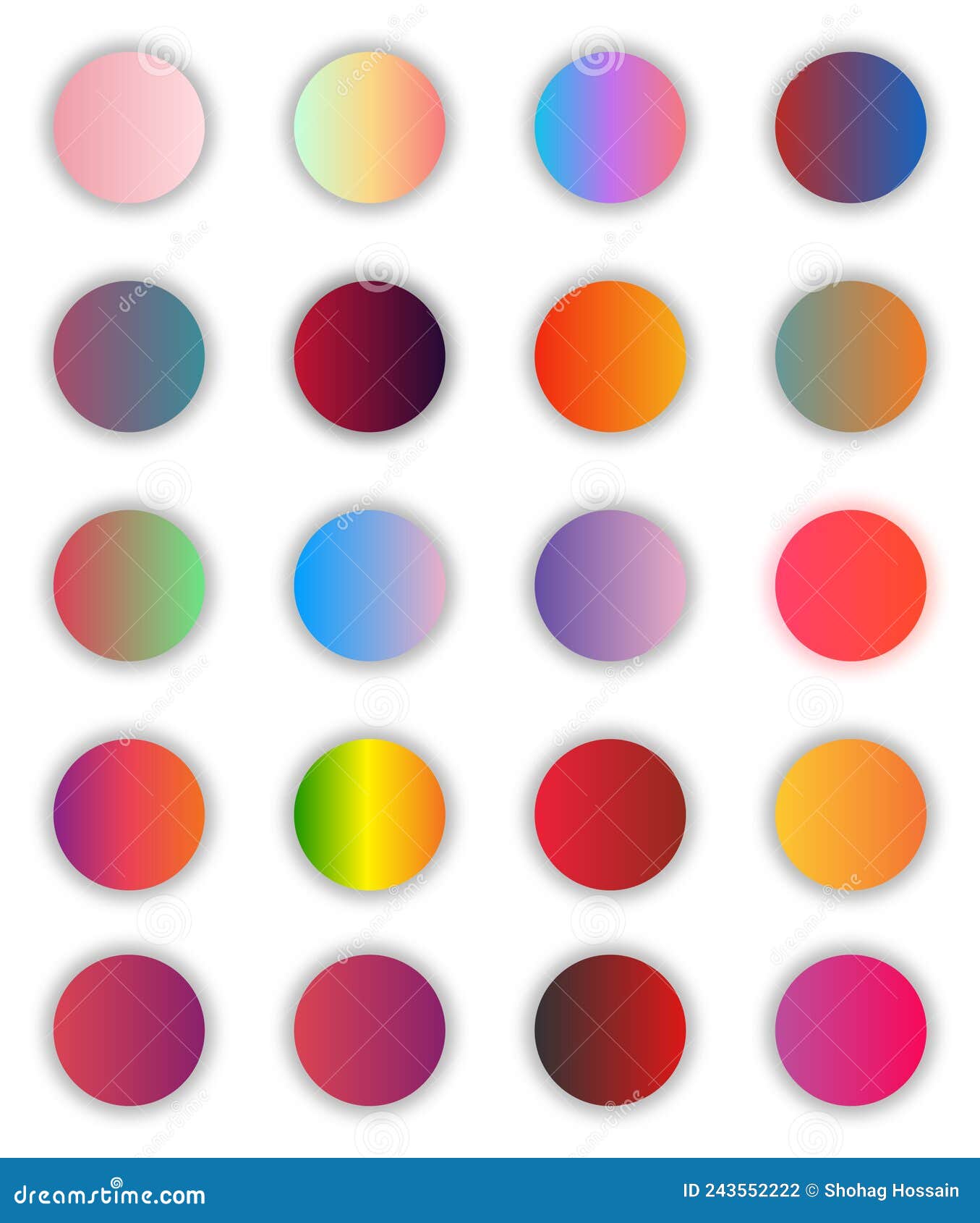 Unique Gradient Color Set Design Stock Vector - Illustration of magenta ...