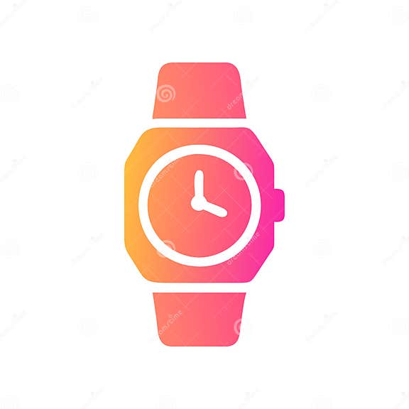 Unique Gradient Digital Watch Design Stock Illustration - Illustration ...