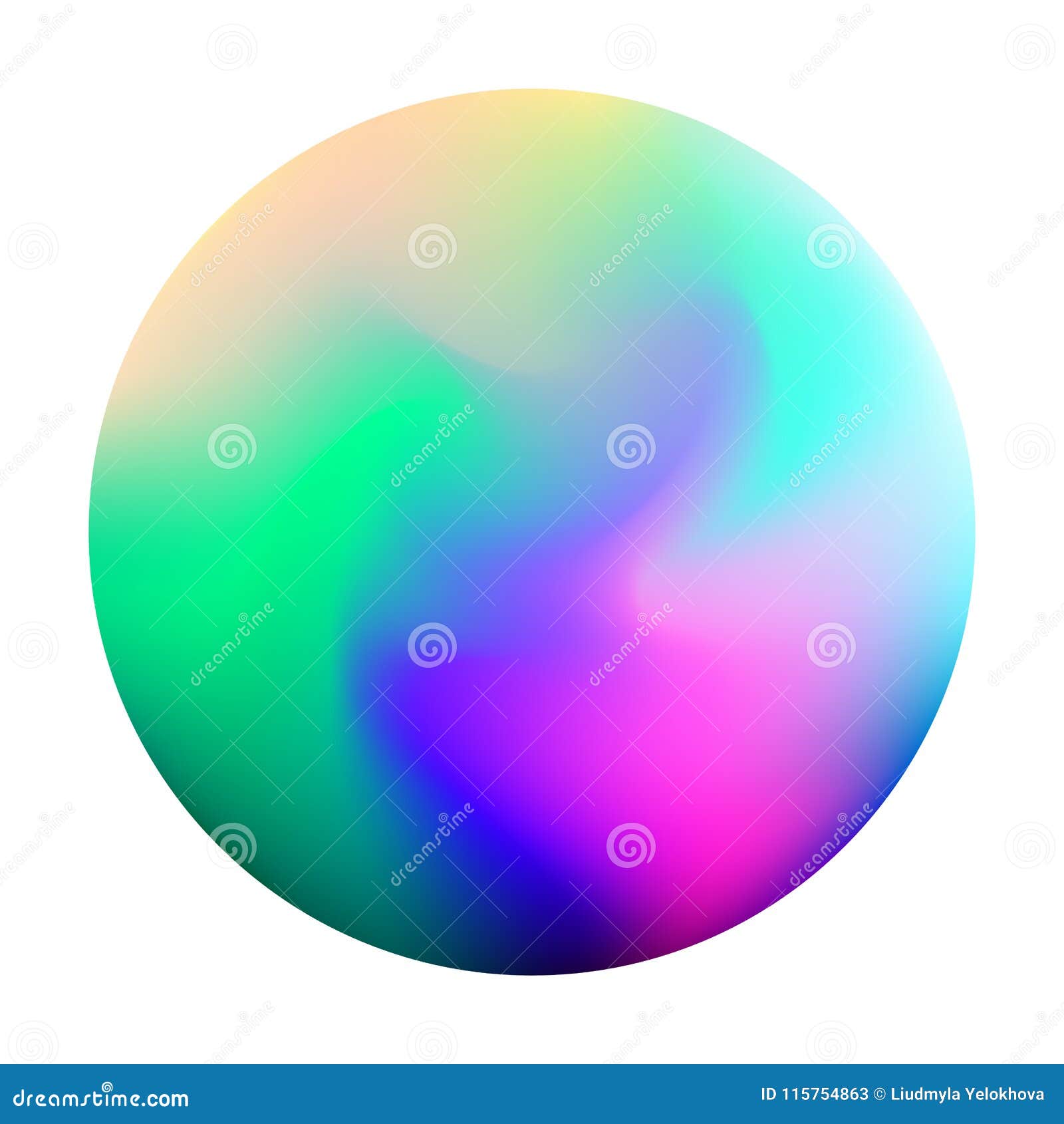 Unique Gradient Mesh Orb with Mixed Colors Stock Illustration ...