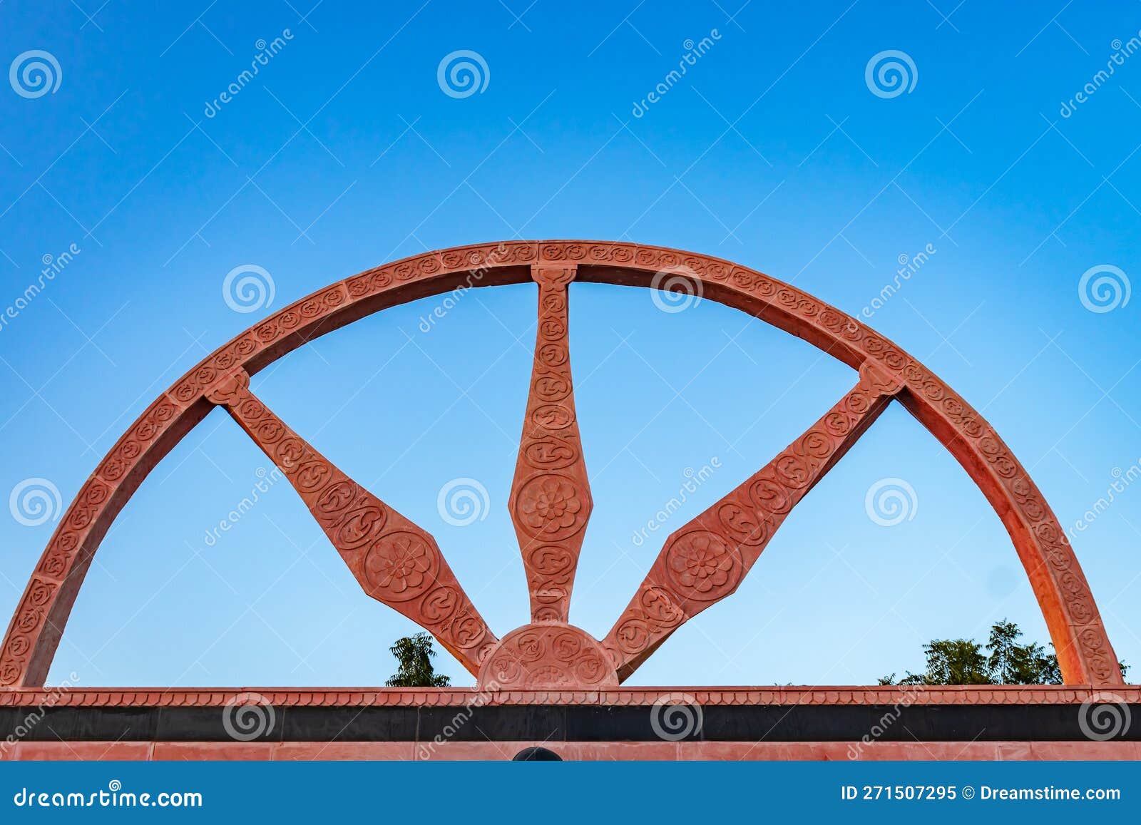 Unique Half Circle Sign with Bright Blue Sky at Evening Editorial Image ...