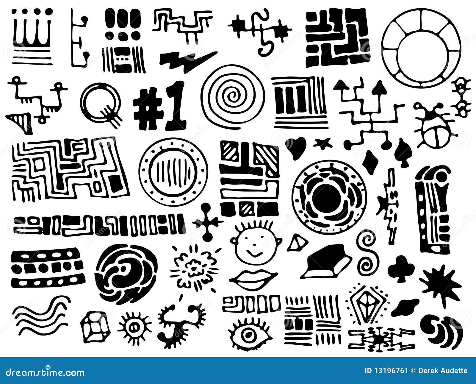 Unique Hand Drawn Design Elements Stock Vector - Illustration of design ...