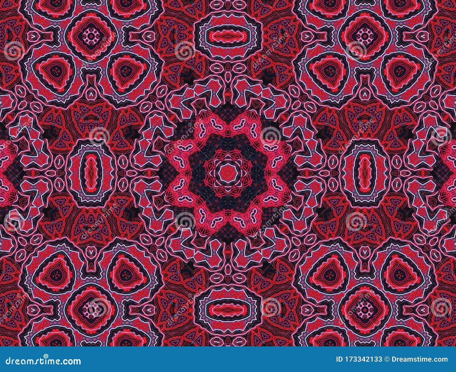 Hand Drawn Mandala Seamless Texture Stock Illustration - Illustration ...