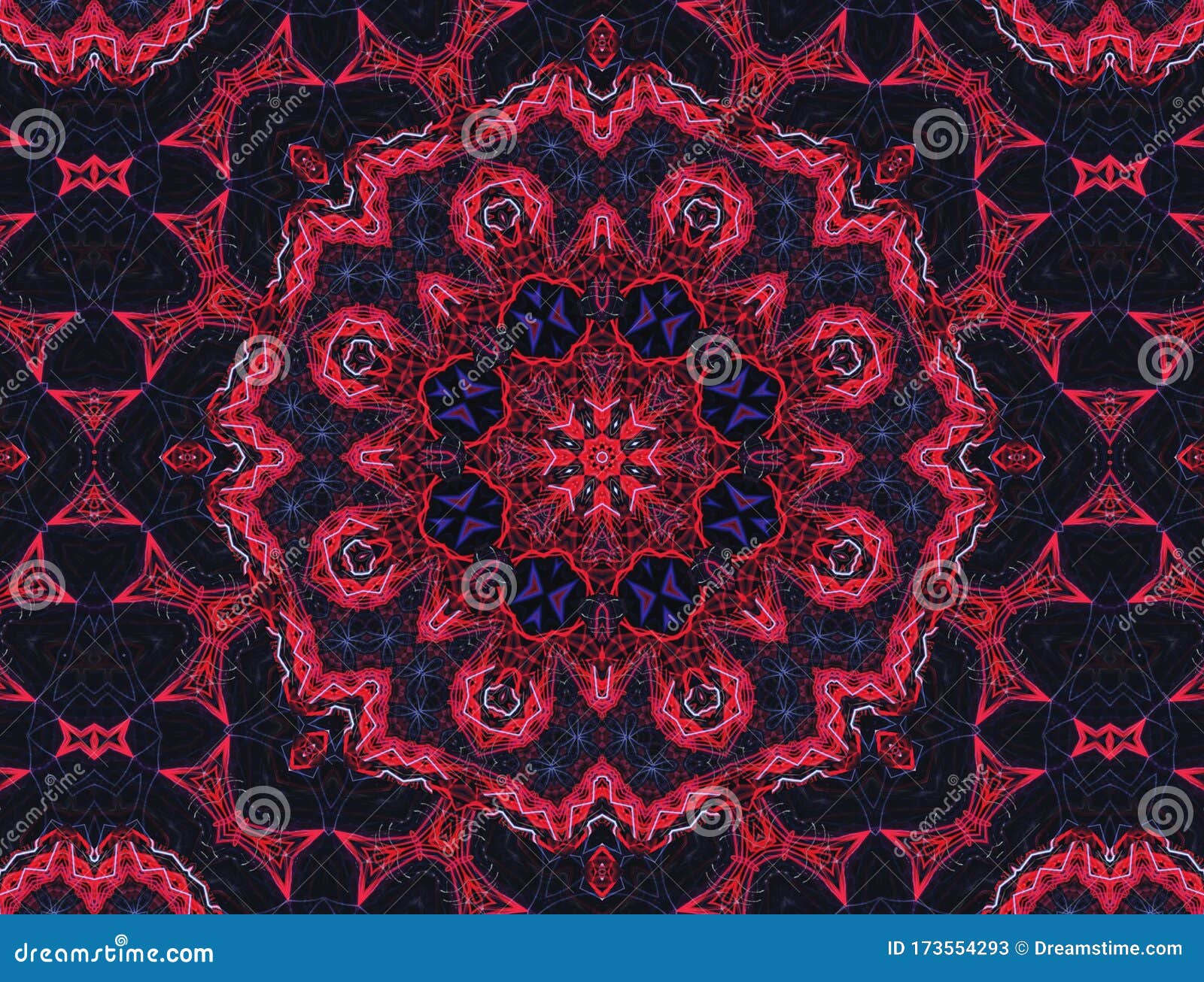 Mandala Spiritual Background Seamless Texture Stock Illustration ...