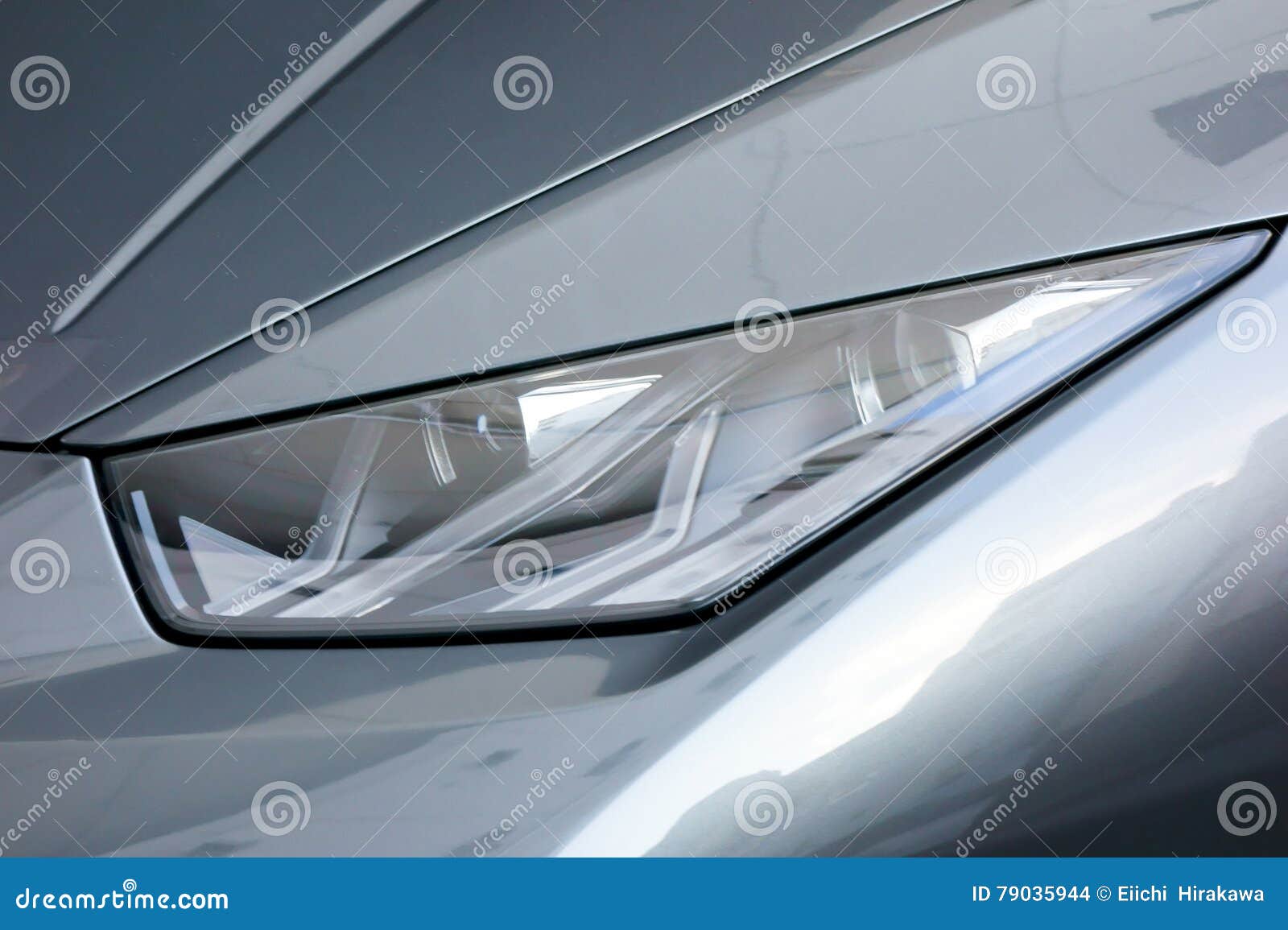 Unique Headlights of the Car Stock Photo - Image of detail, reflector ...