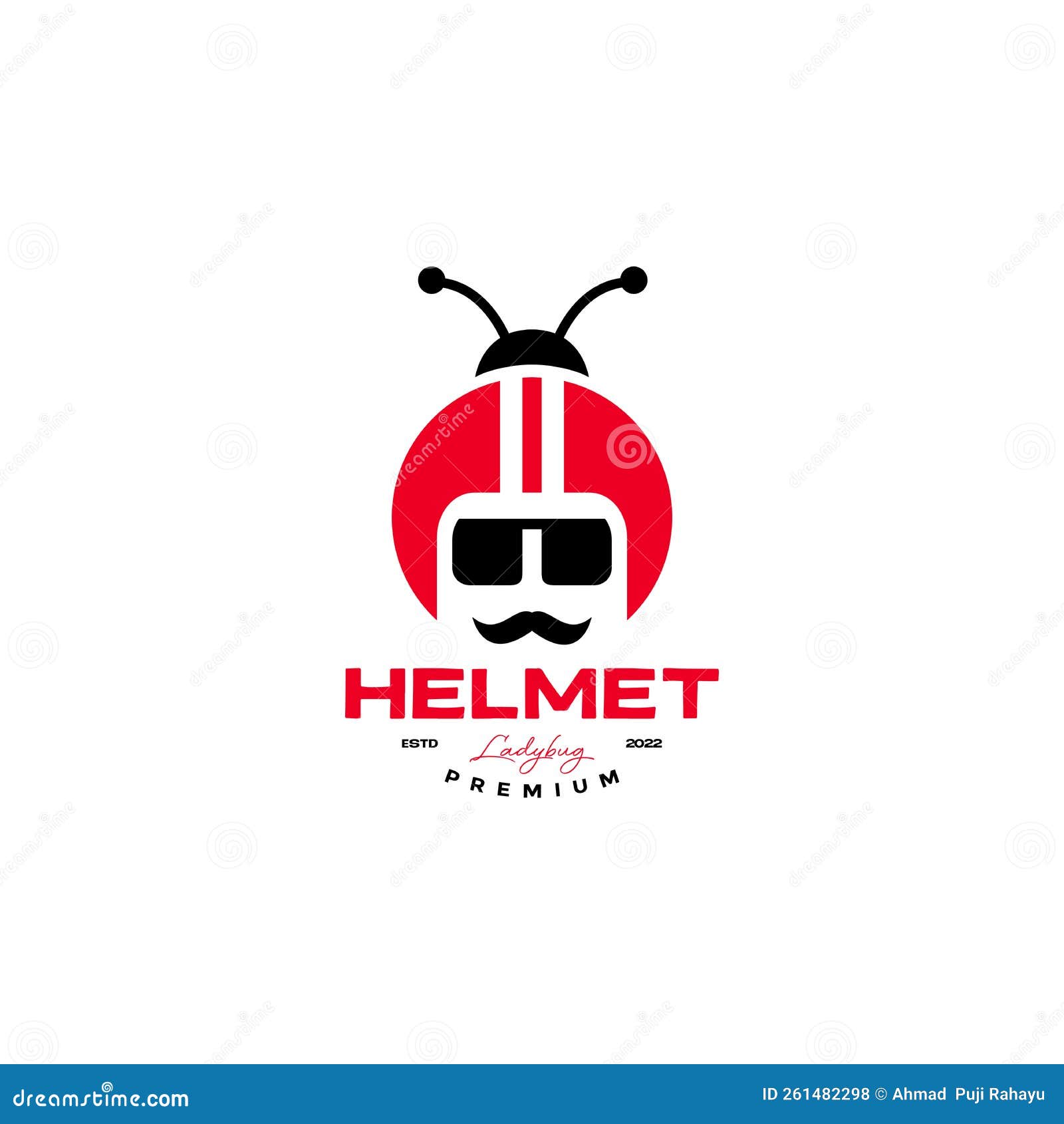 Unique Helmet with Ladybug Logo Design Vector Stock Vector ...