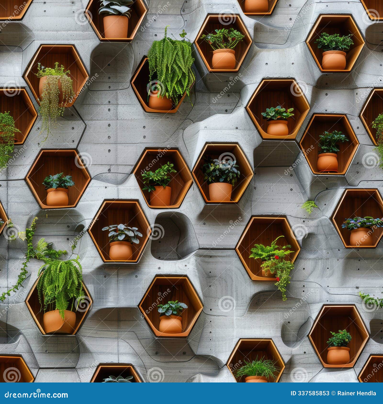 Hexagonal Greenery Frame Royalty-Free Stock Photography | CartoonDealer ...