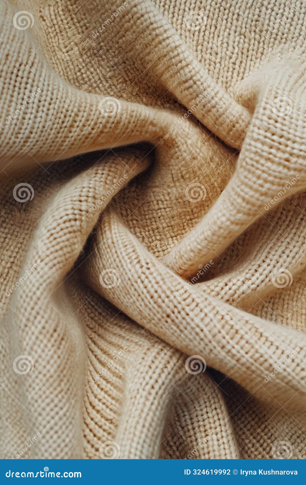 Beige Fabric Texture Pattern Close-up View. Unique Holes Add Depth ...