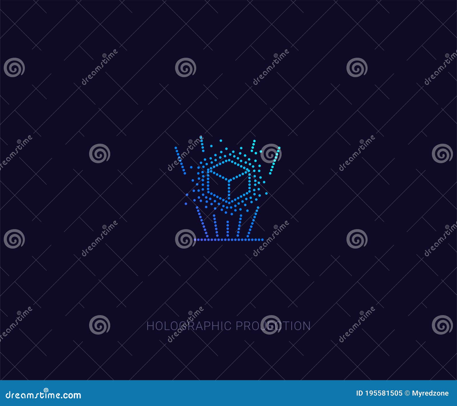 Unique Holographic Image Concept. Symbol of Virtual Modeling and ...