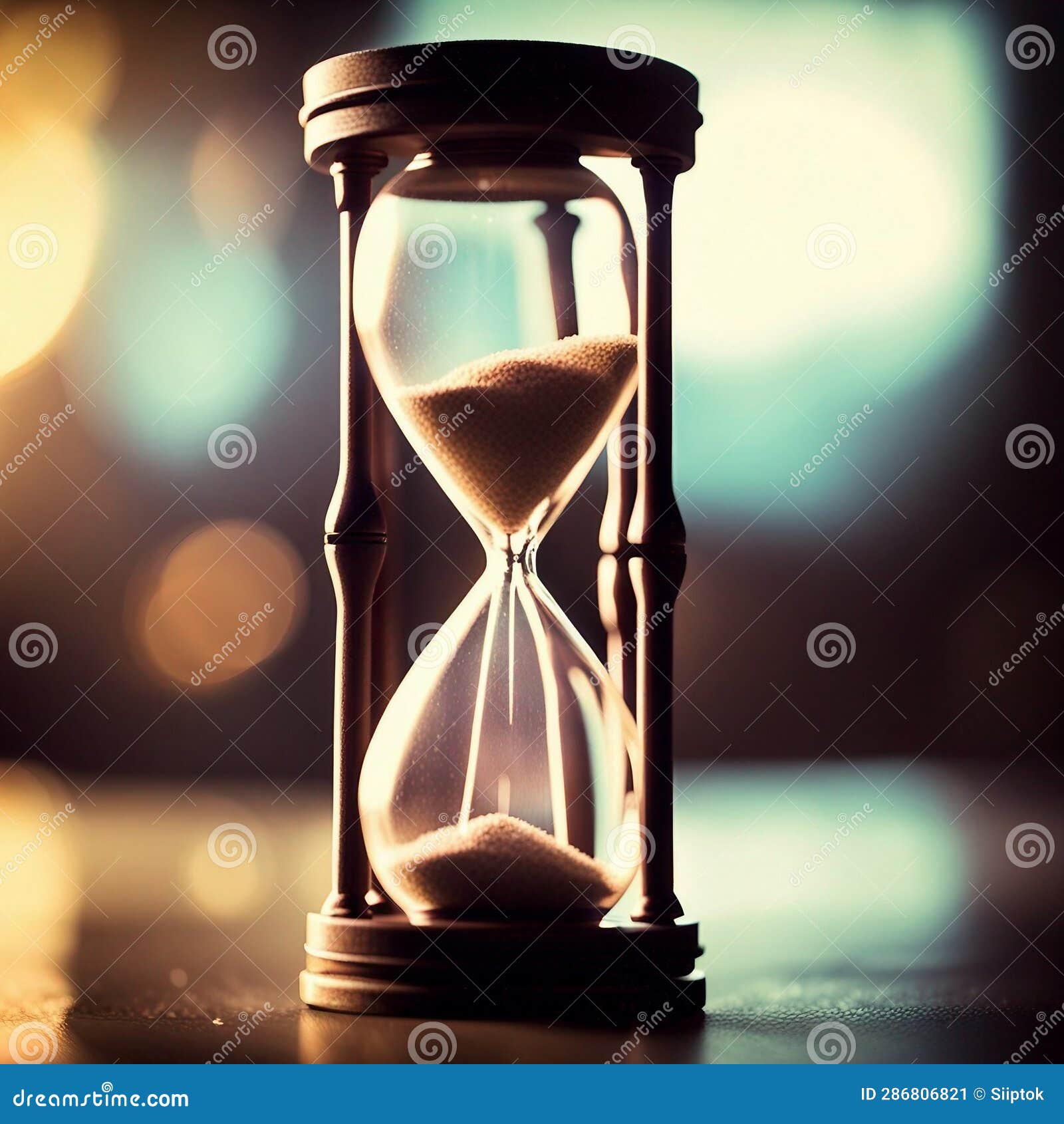 Hourglass Aesthetic Background With Sand Flowing Down Royalty-Free ...