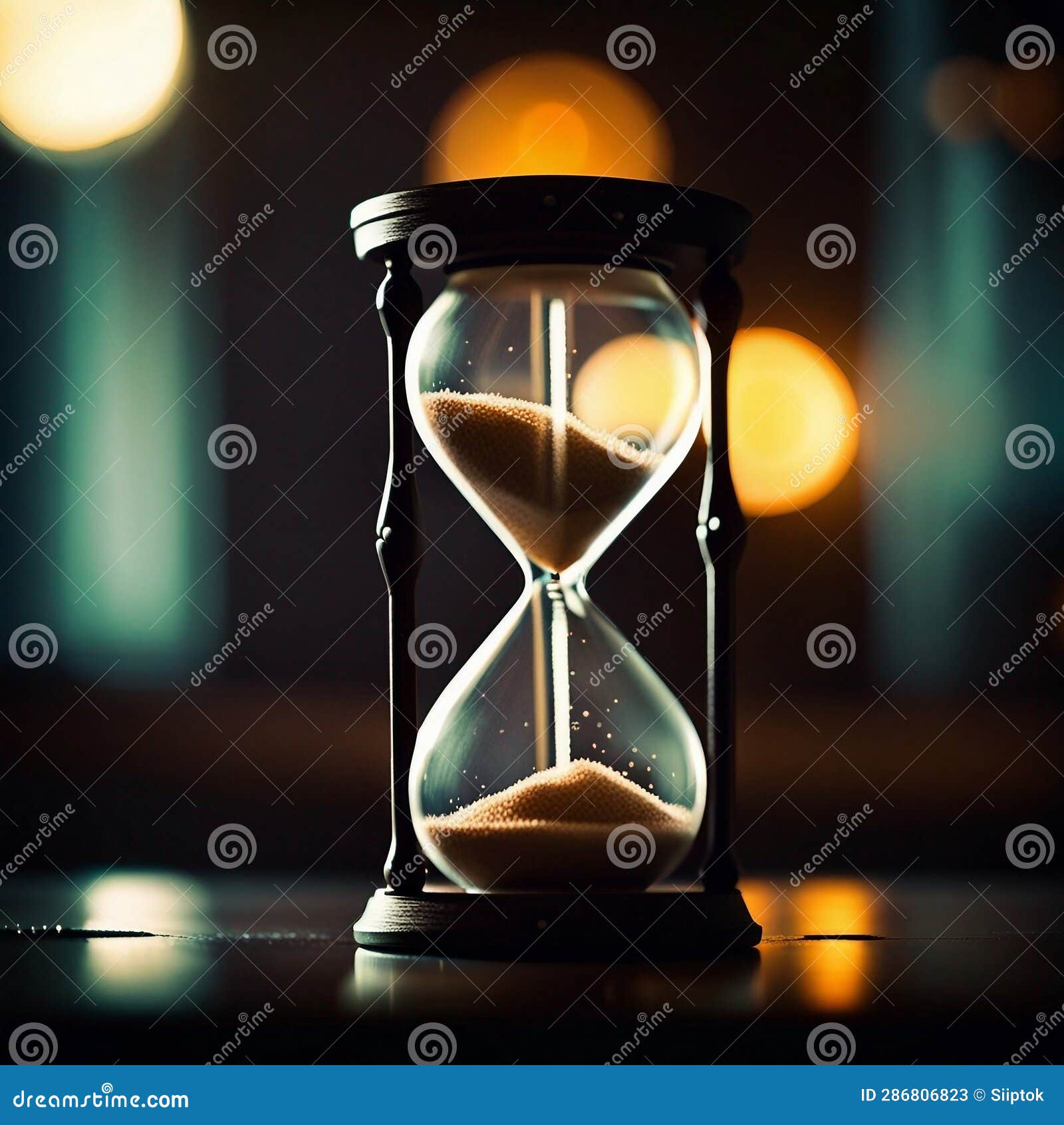 Hourglass Aesthetic Background With Sand Flowing Down Royalty-Free ...