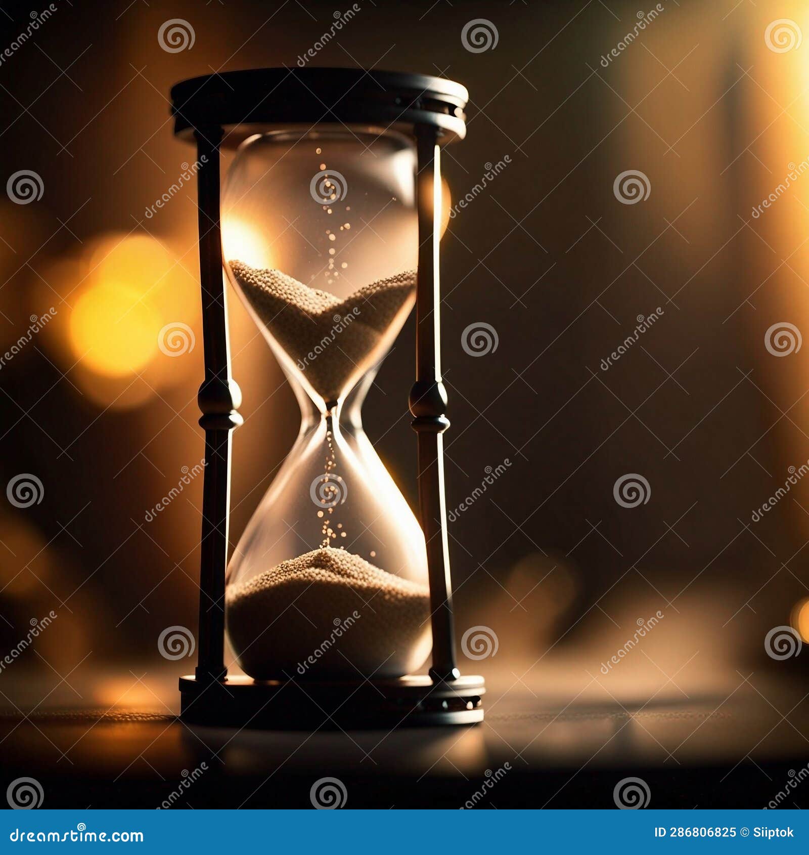 Hourglass Aesthetic Background With Sand Flowing Down Royalty-Free ...