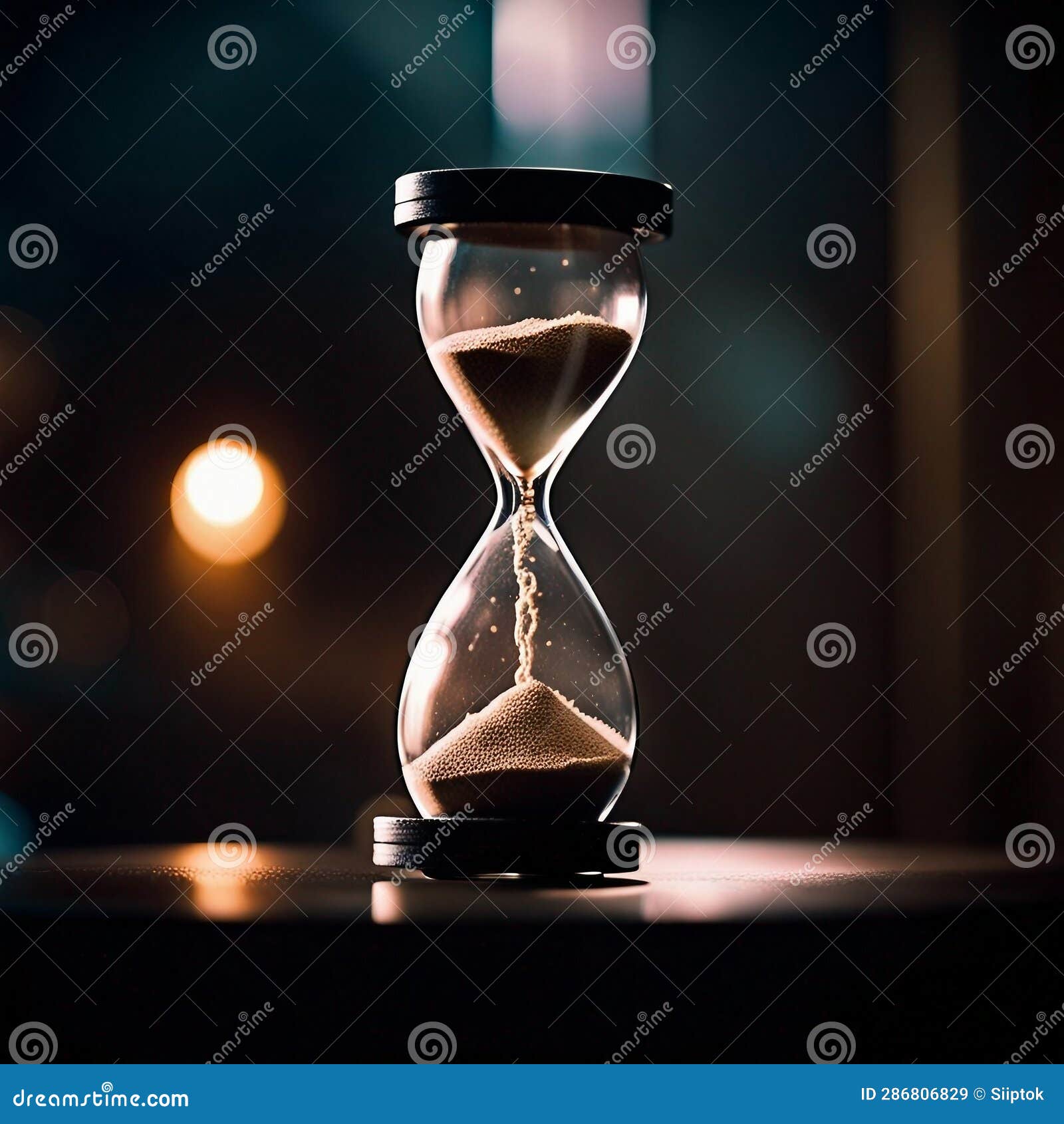 Hourglass Aesthetic Background With Sand Flowing Down Royalty-Free ...