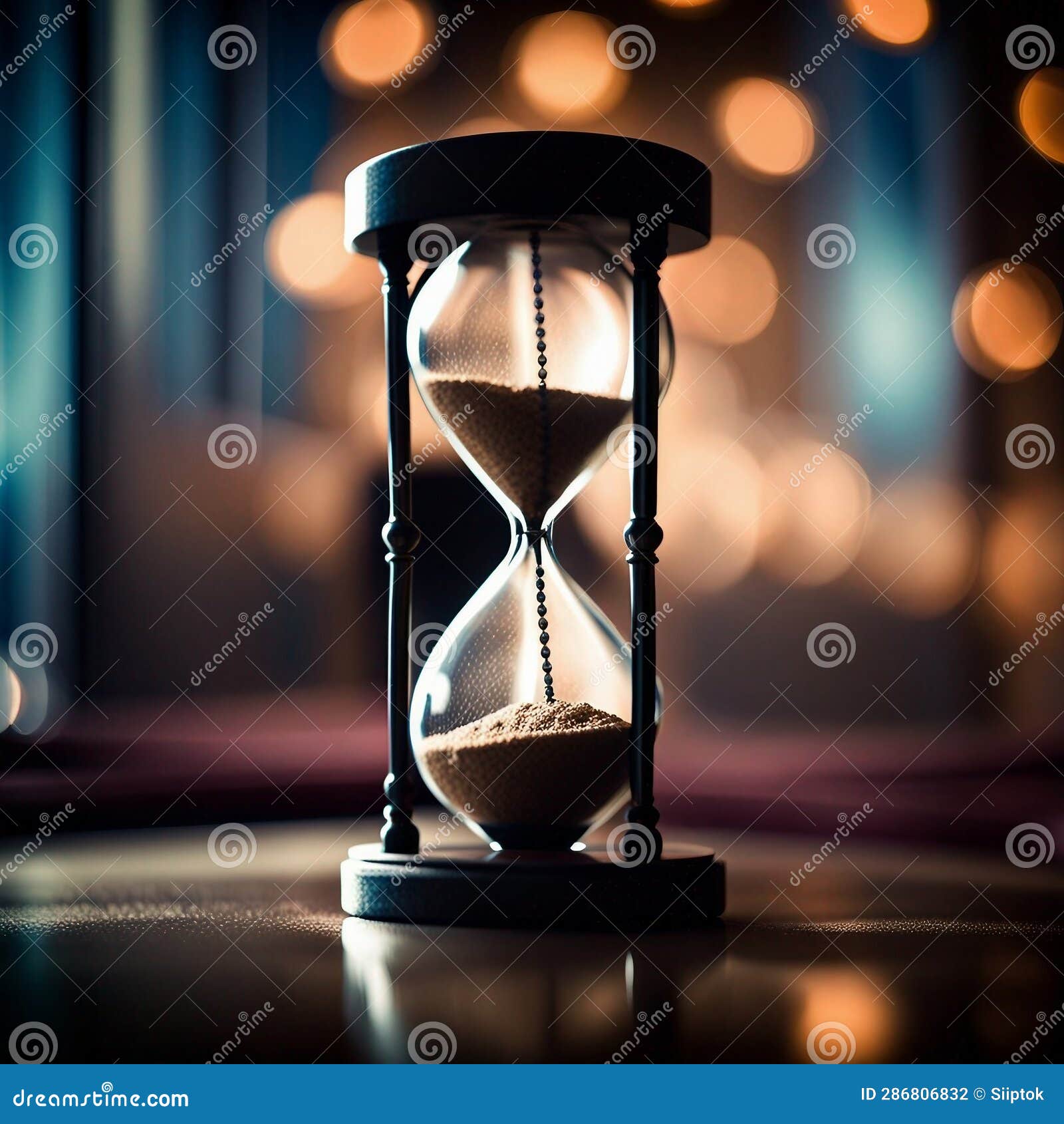 Hourglass Aesthetic Background With Sand Flowing Down Royalty-Free ...