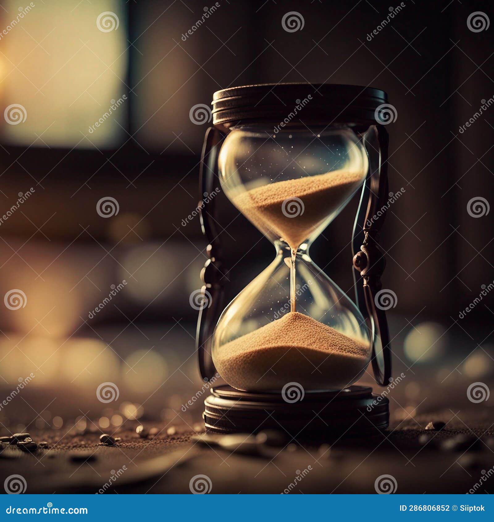 Hourglass Aesthetic Background with Sand Flowing Down Stock ...