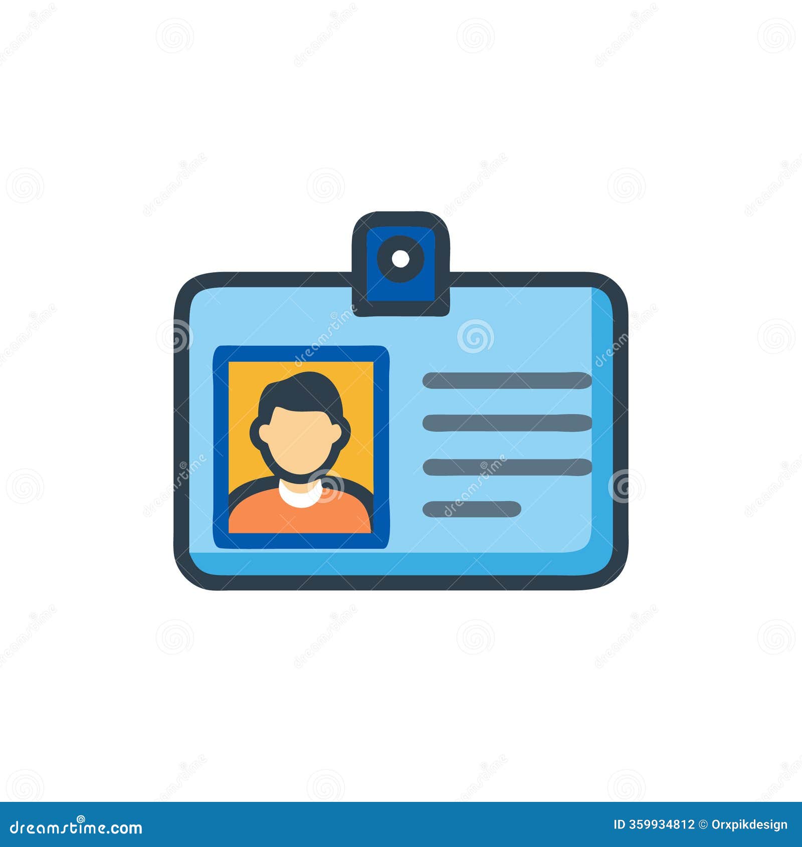 Unique Student ID Card Icon Design Stock Illustration - Illustration of ...