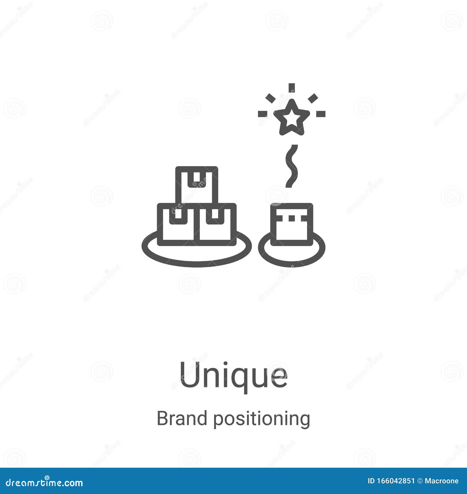 Unique Icon Vector from Brand Positioning Collection. Thin Line Unique ...