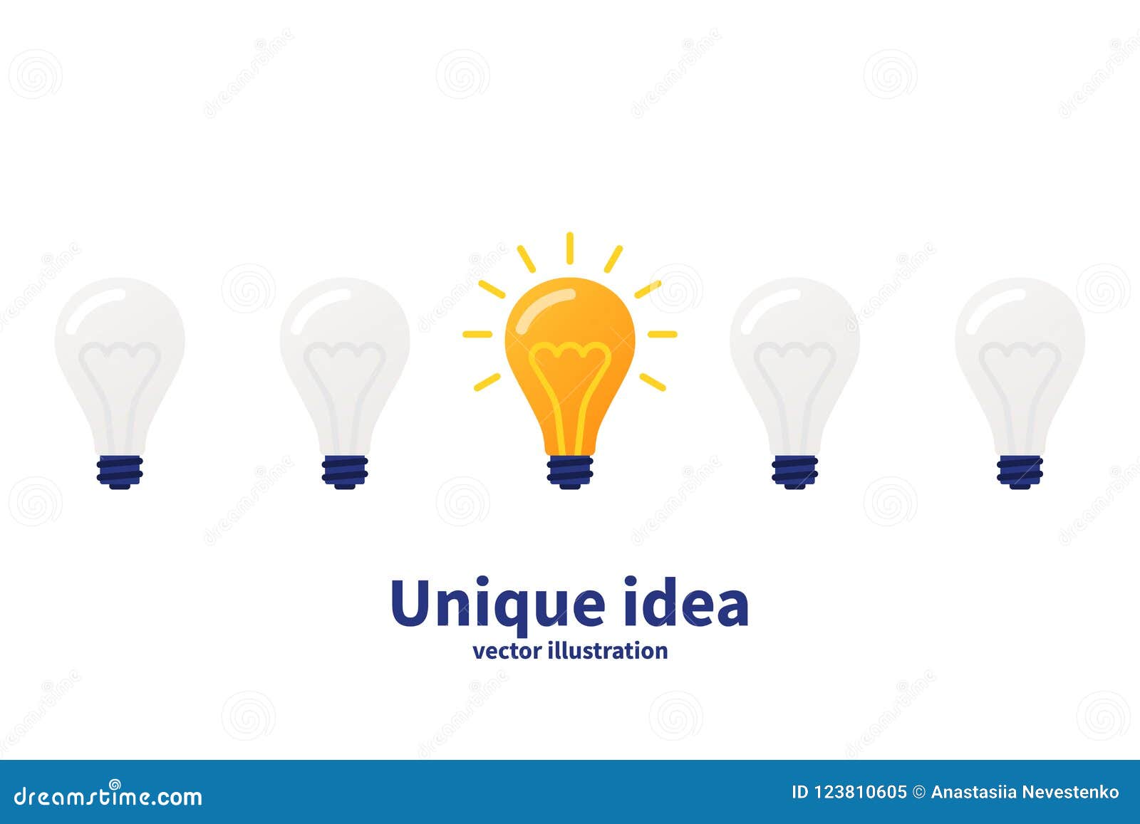 Unique idea concept stock vector. Illustration of decision - 123810605