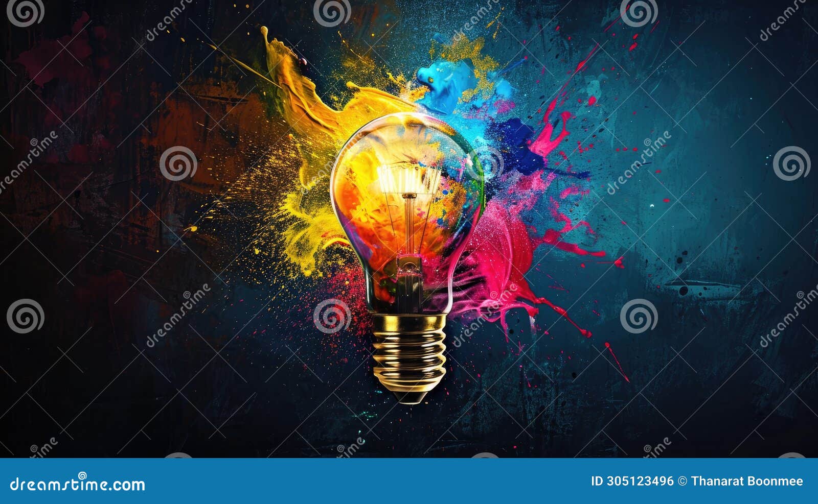 Unique Idea Visualization with a Paint-made Lightbulb, Embodying ...