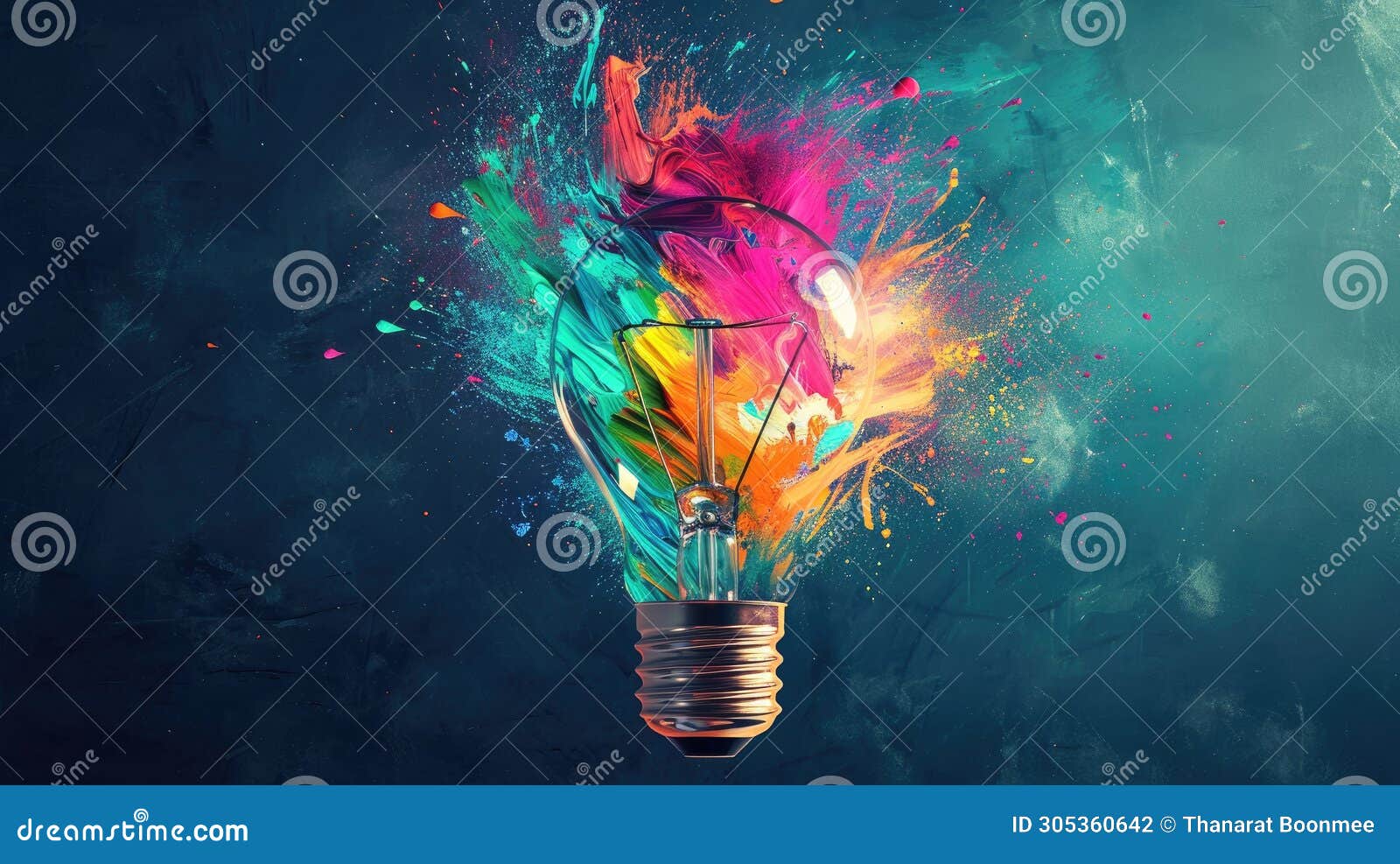 Unique Idea Visualization with a Paint-made Lightbulb, Embodying ...