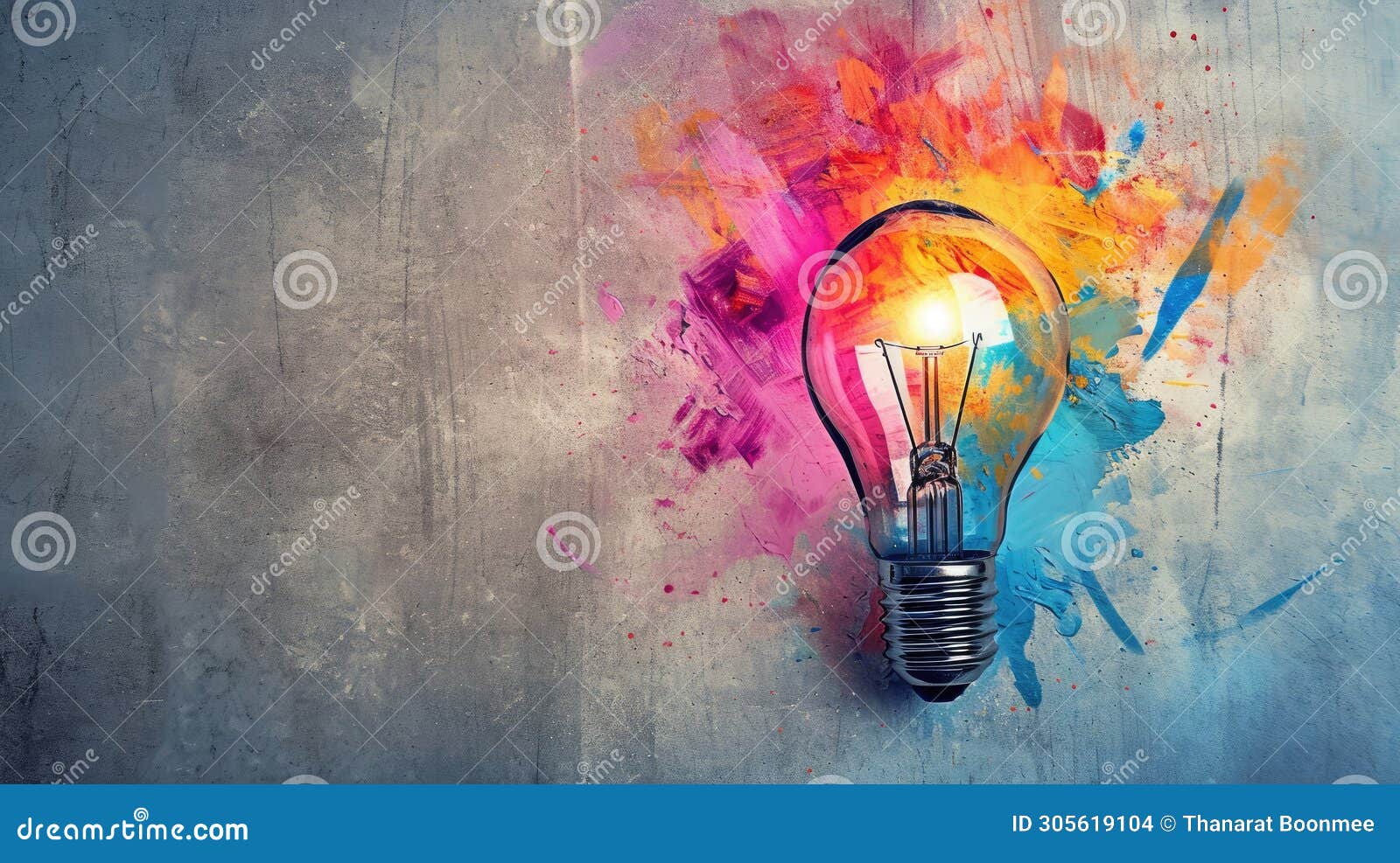 Unique Idea Visualization with a Paint-made Lightbulb, Embodying ...