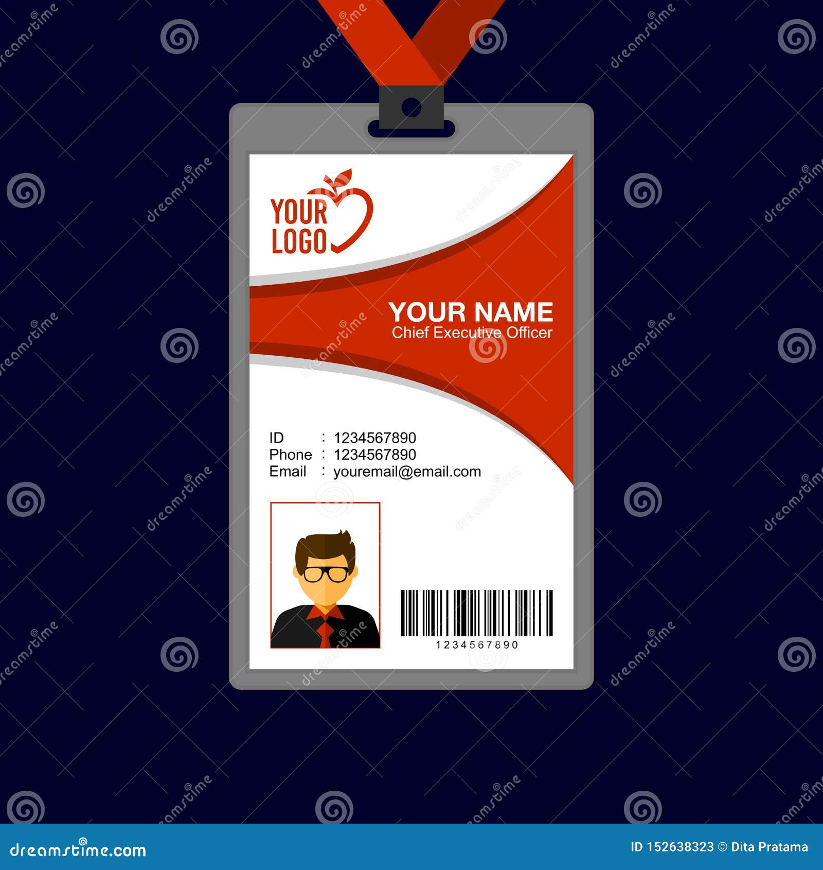 Unique Identity Card Design Template Collection. Stock Illustration ...