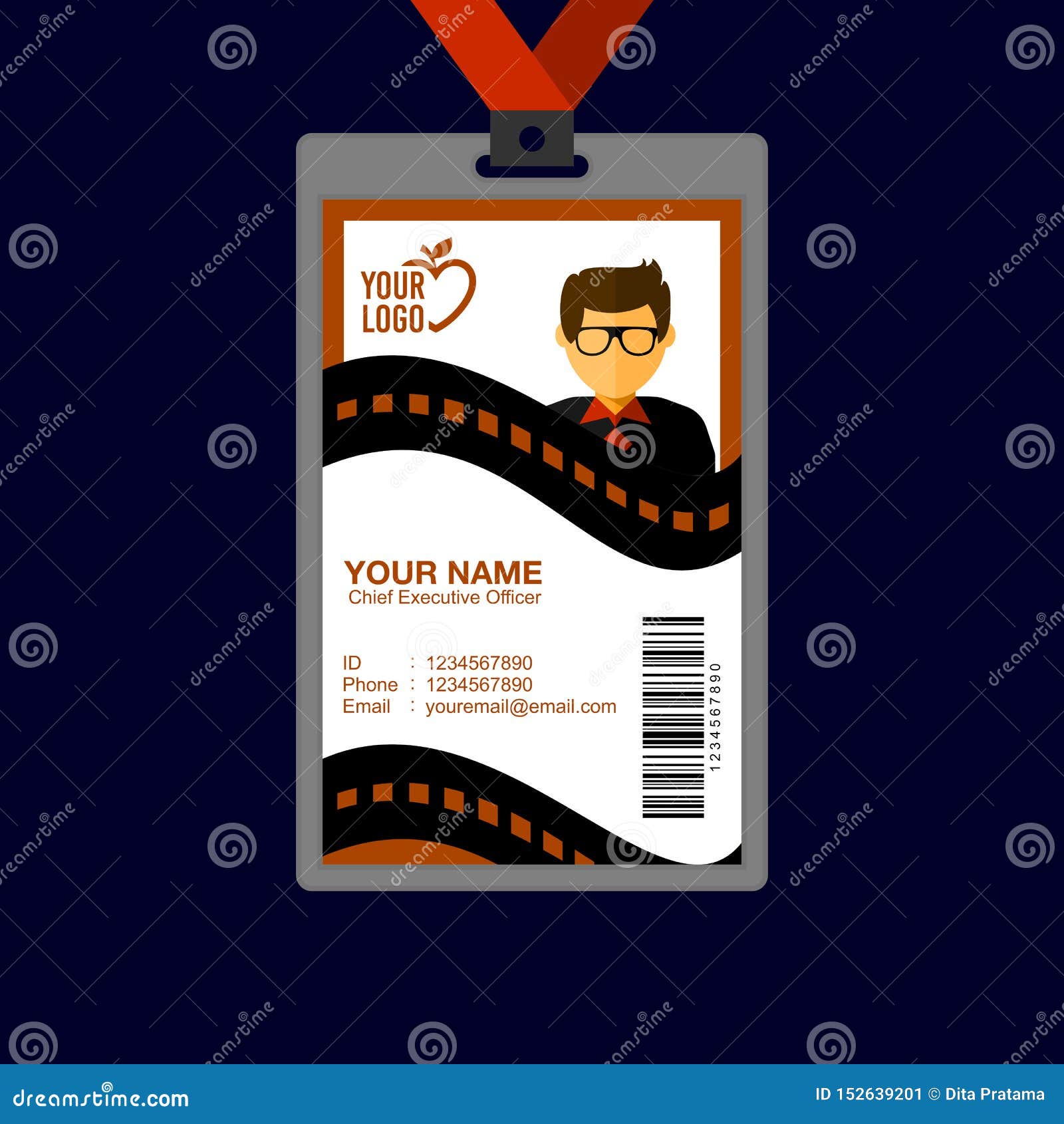 Unique Identity Card Design Template Collection. Editorial Photo ...