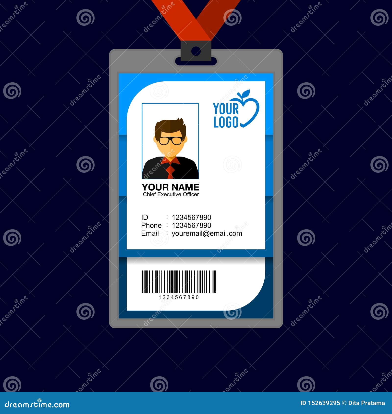 Unique Identity Card Design Template Collection. Editorial Image ...
