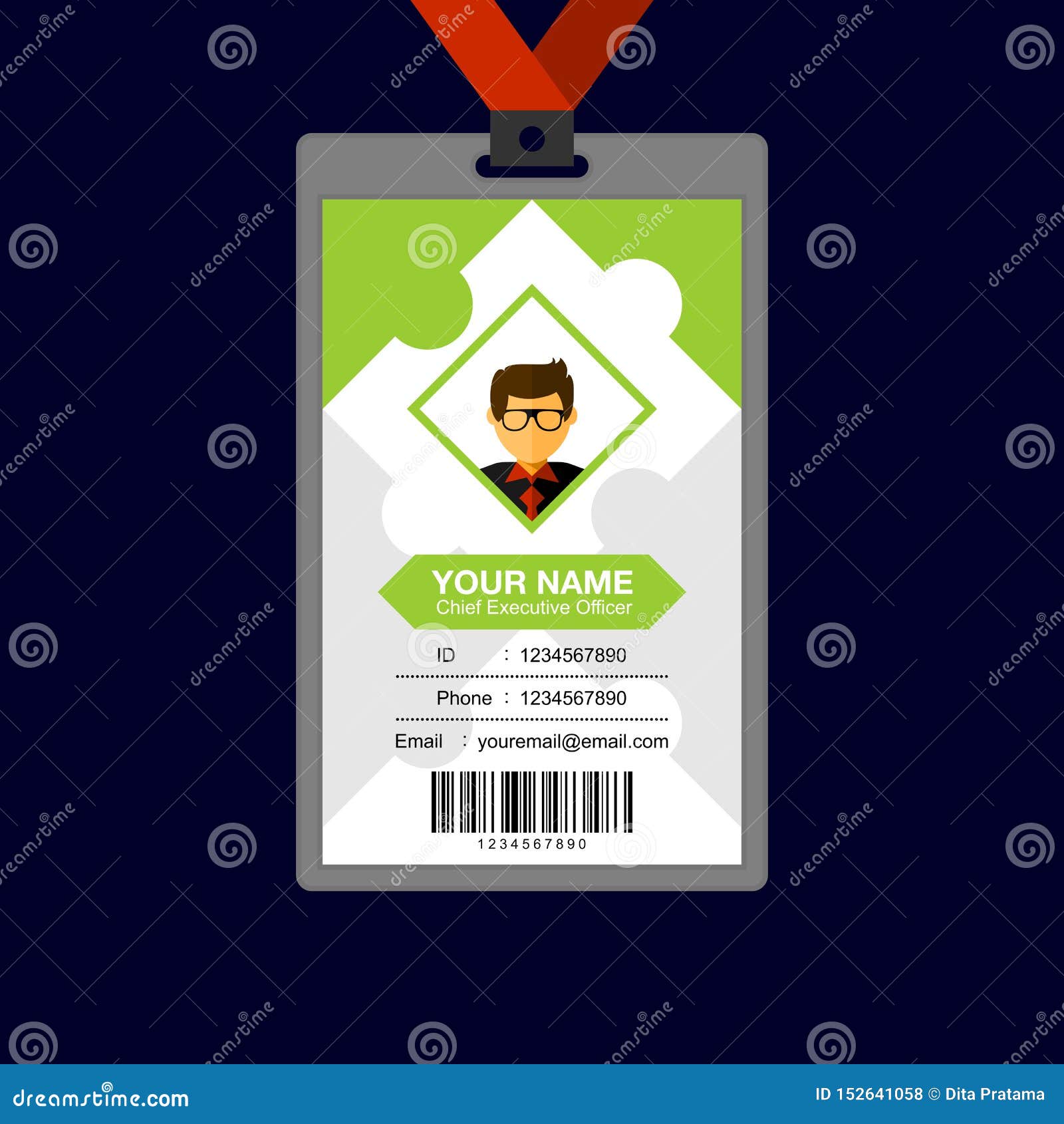 Unique Identity Card Design Template Collection. Editorial Stock Photo ...