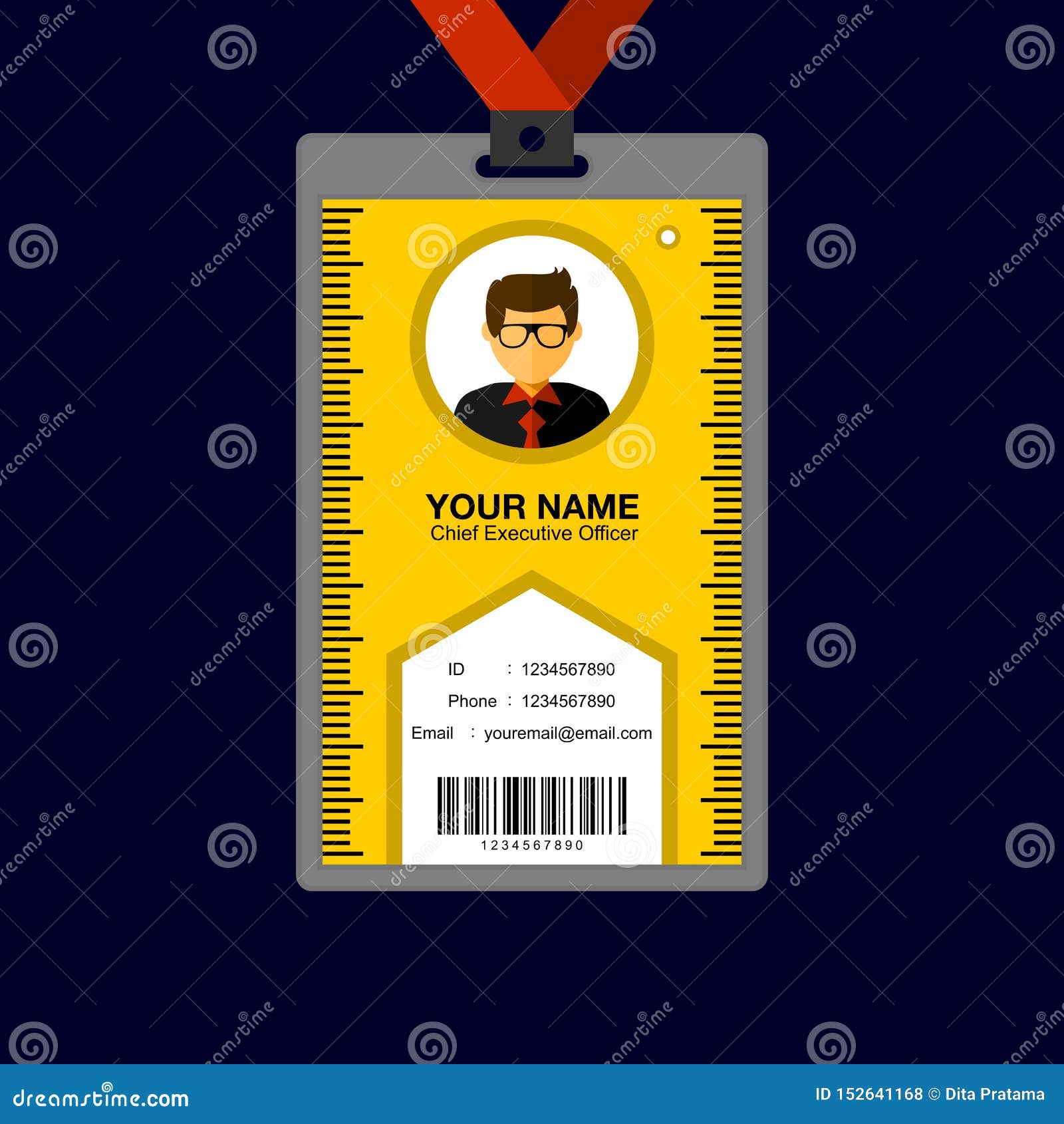Unique Identity Card Design Template Collection. Editorial Stock Photo ...