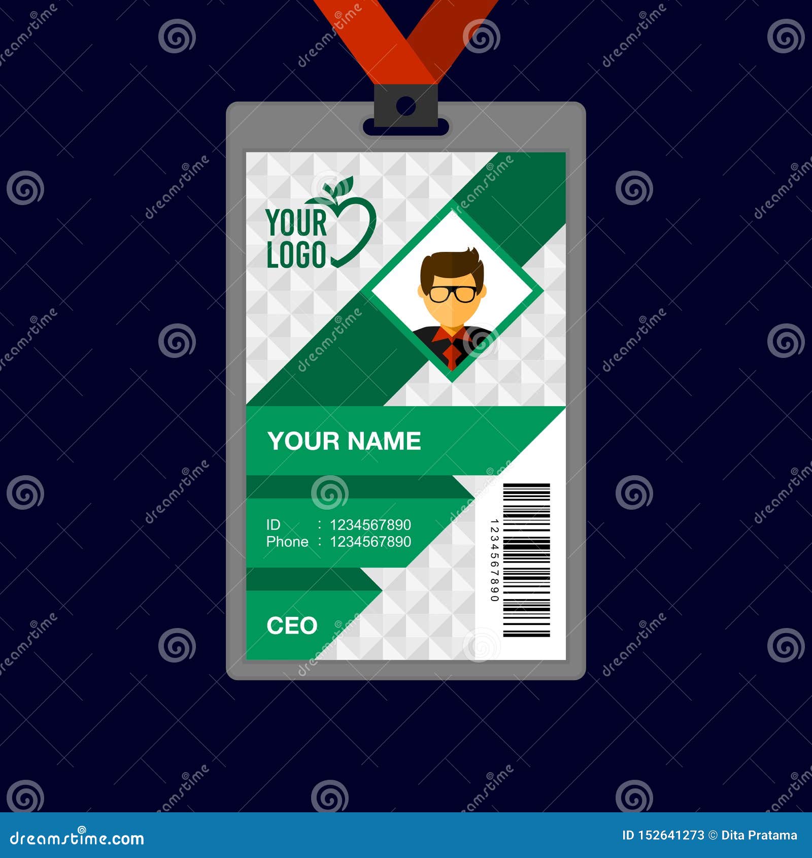 Unique Identity Card Design Template Collection. Editorial Stock Photo ...