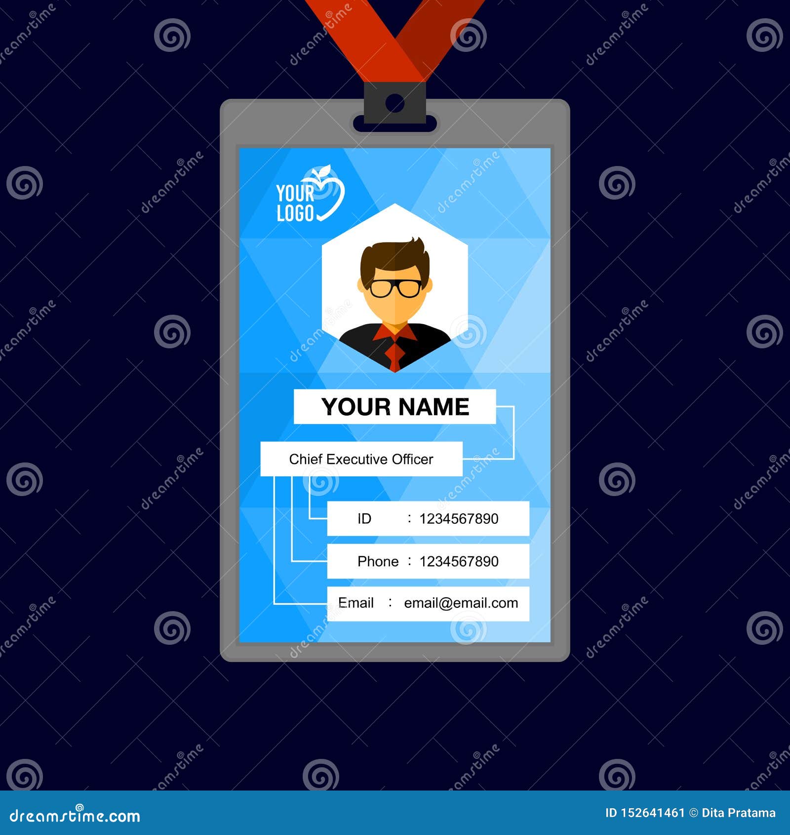 Unique Identity Card Design Template Collection. Editorial Photo ...