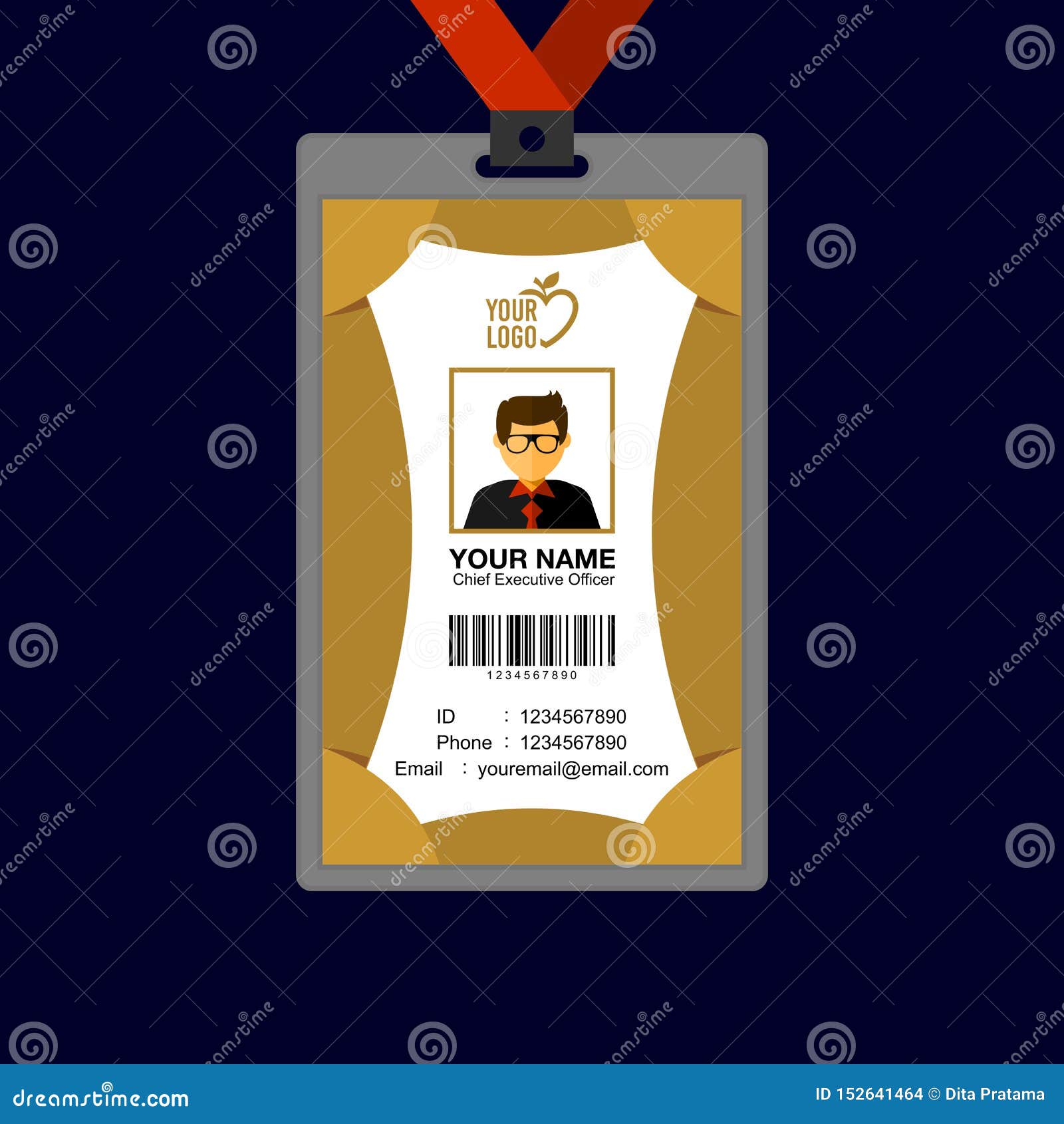 Unique Identity Card Design Template Collection. Editorial Stock Image ...
