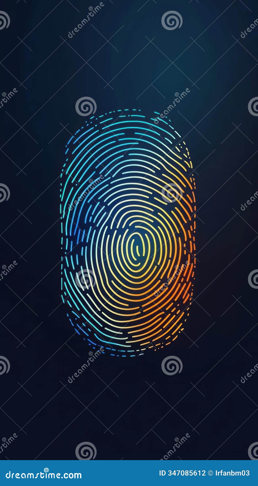 The Unique Identity of Fingerprint Stock Illustration - Illustration of ...
